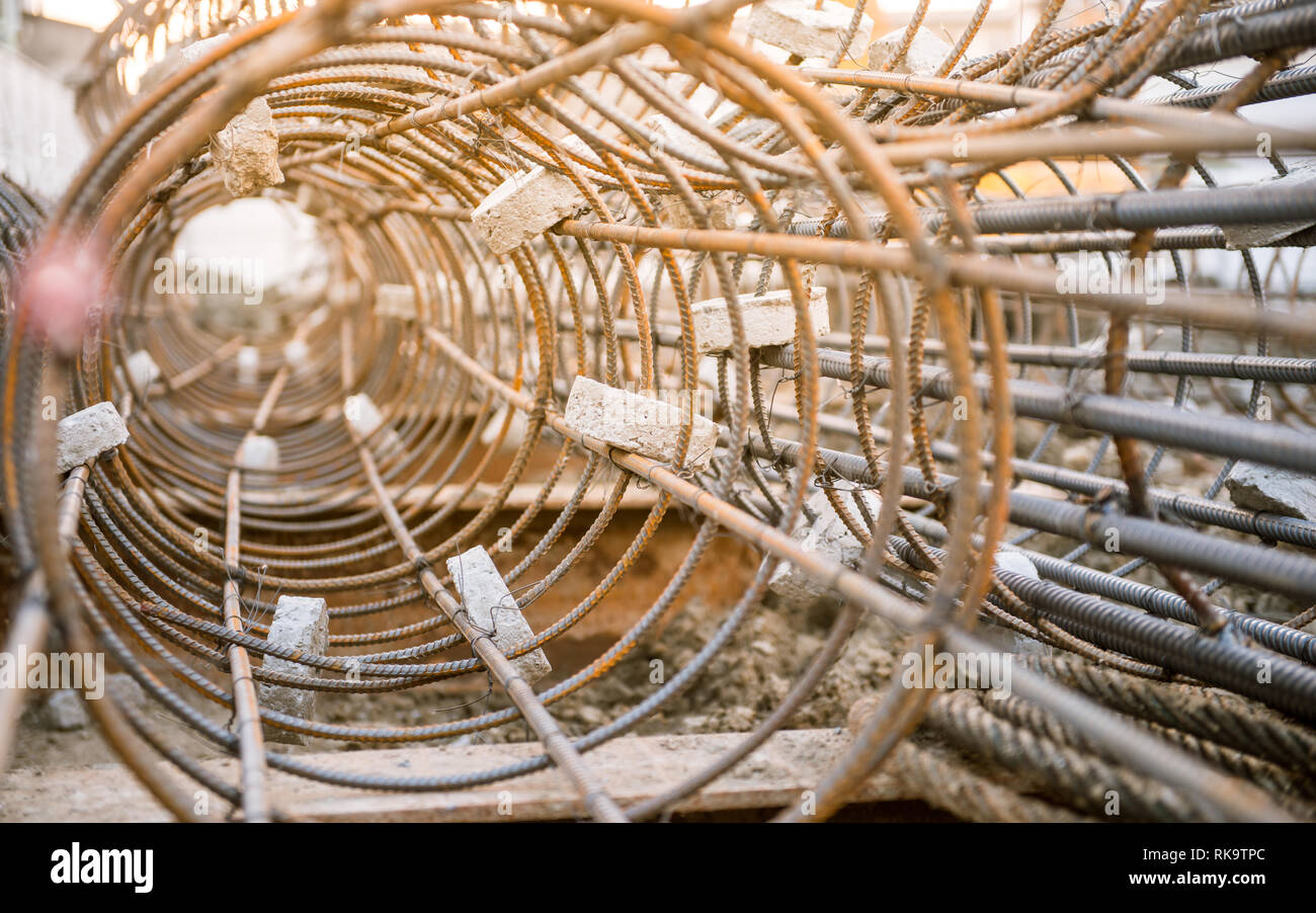 rebar steel structure construction Stock Photo - Alamy