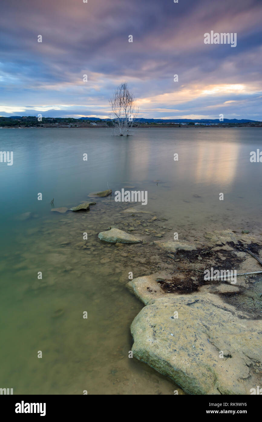 Sunrise at Bellus swamp, Comunidad Valenciana, Spain, Europe Stock ...