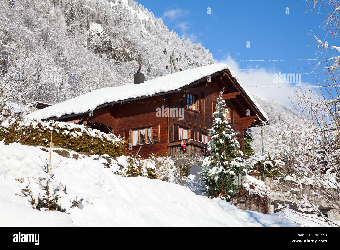 Winter in the swiss alps, Switzerland Stock Photo - Alamy