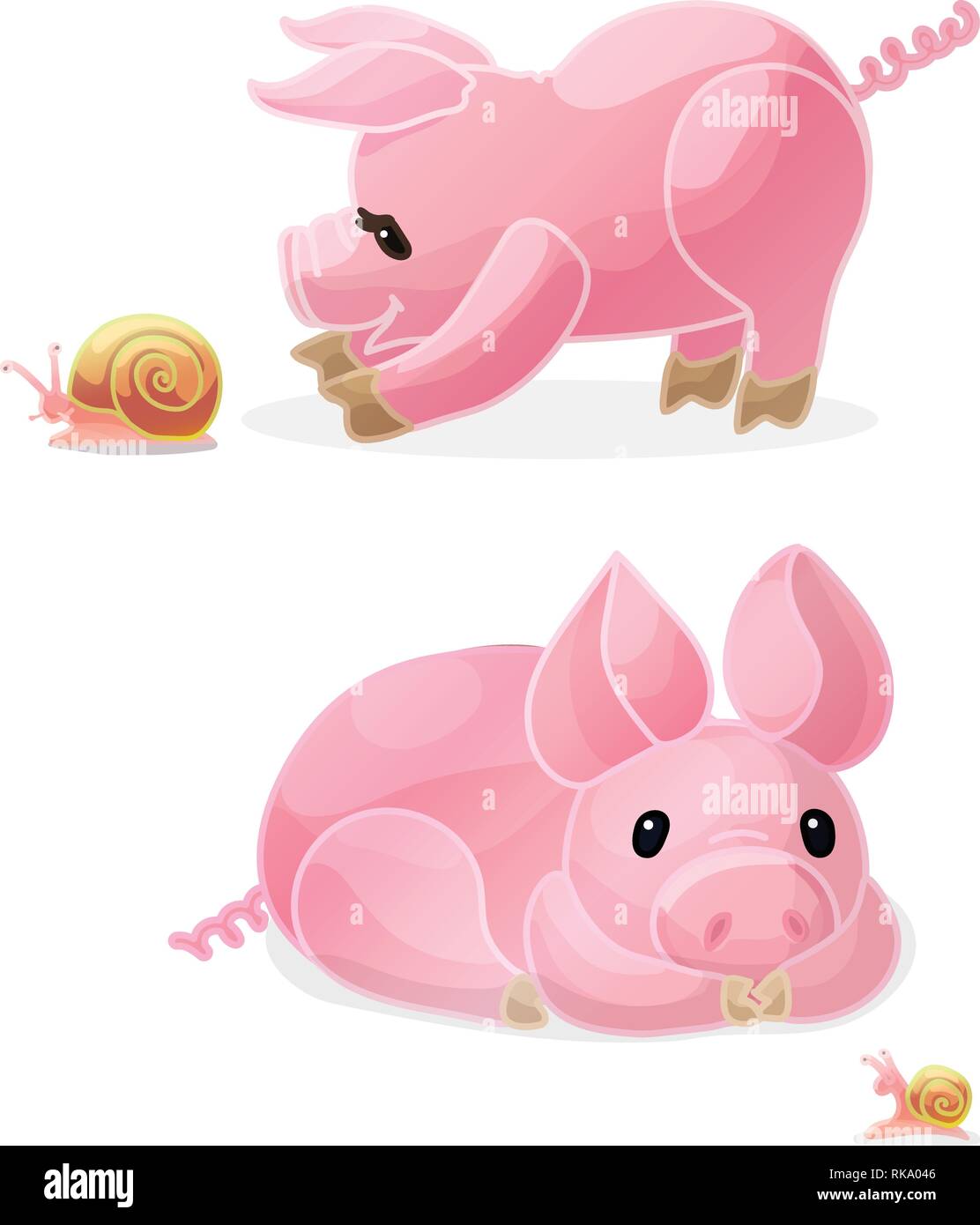 Pigs vector vectors hi-res stock photography and images - Alamy