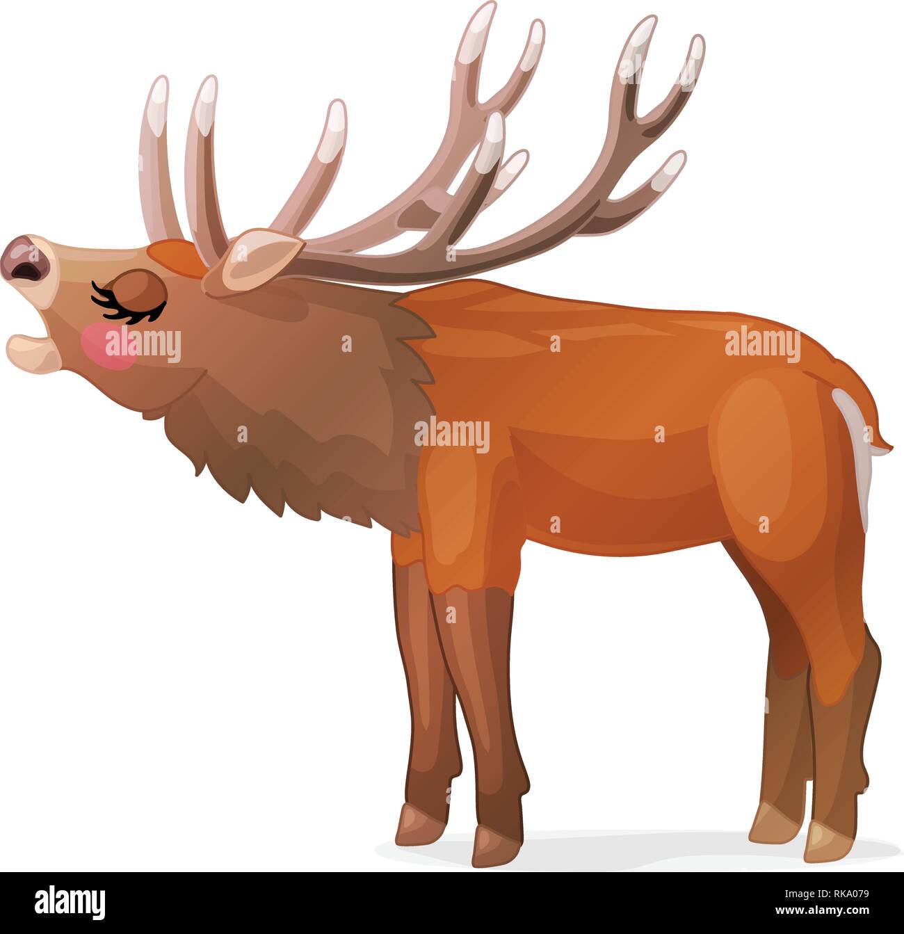 Cervus elaphus vector vectors Stock Vector Images - Alamy
