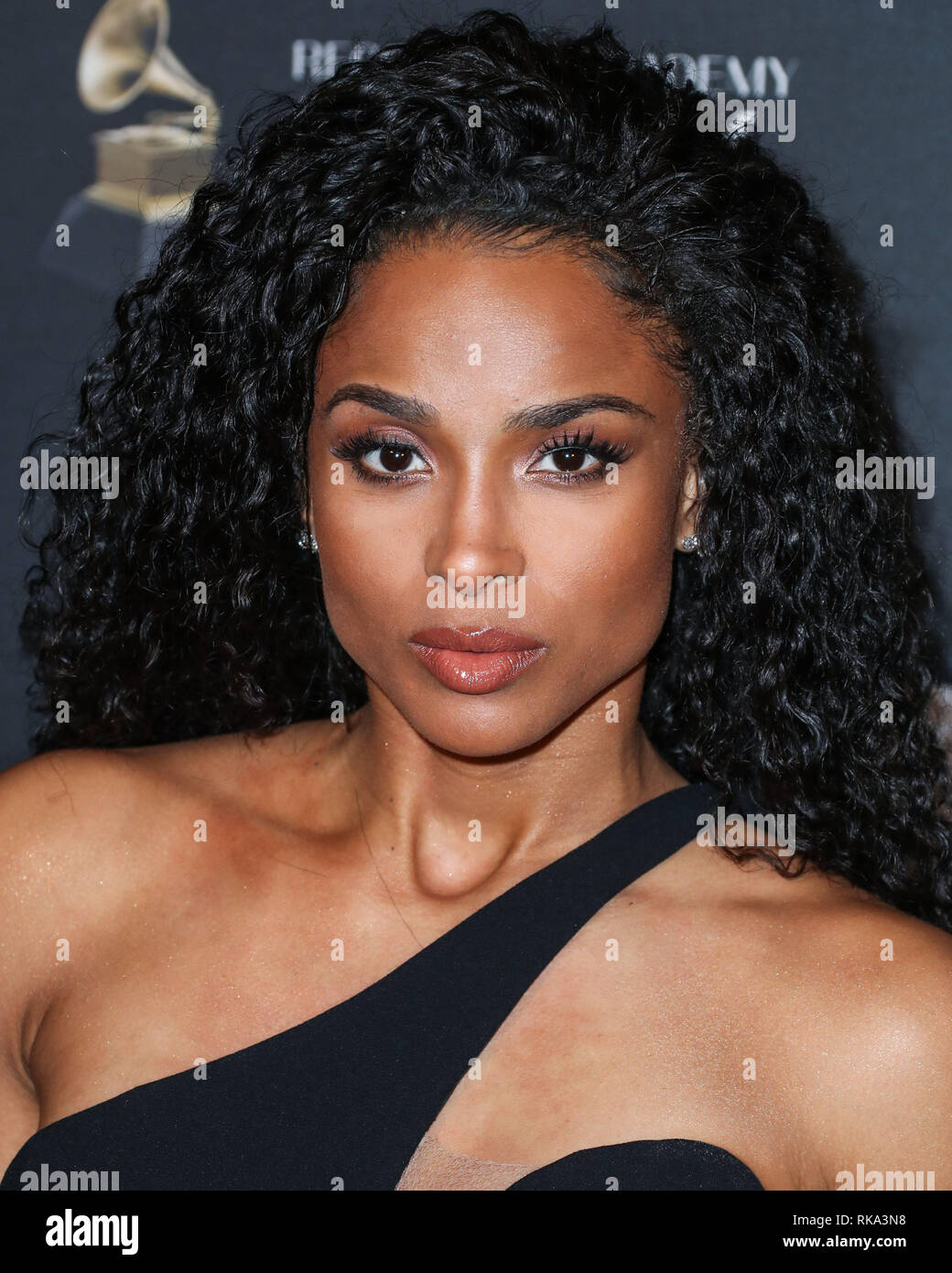 California, USA. 9th Feb 2019. Singer Ciara wearing a Romona Keveza ...