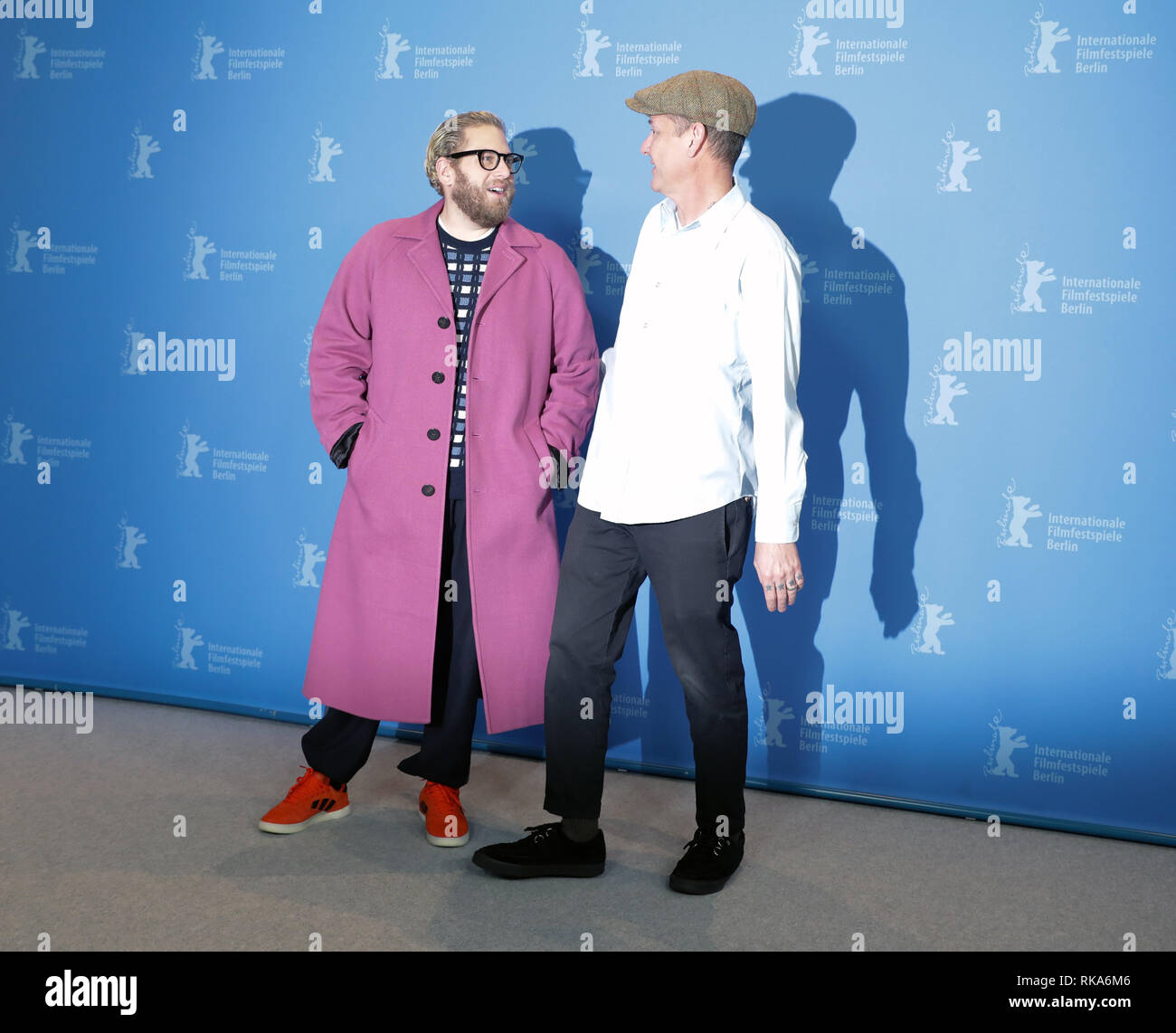 Berlin, Germany. 10th Feb, 2019. 69th Berlinale: Jonah Hill (l ...