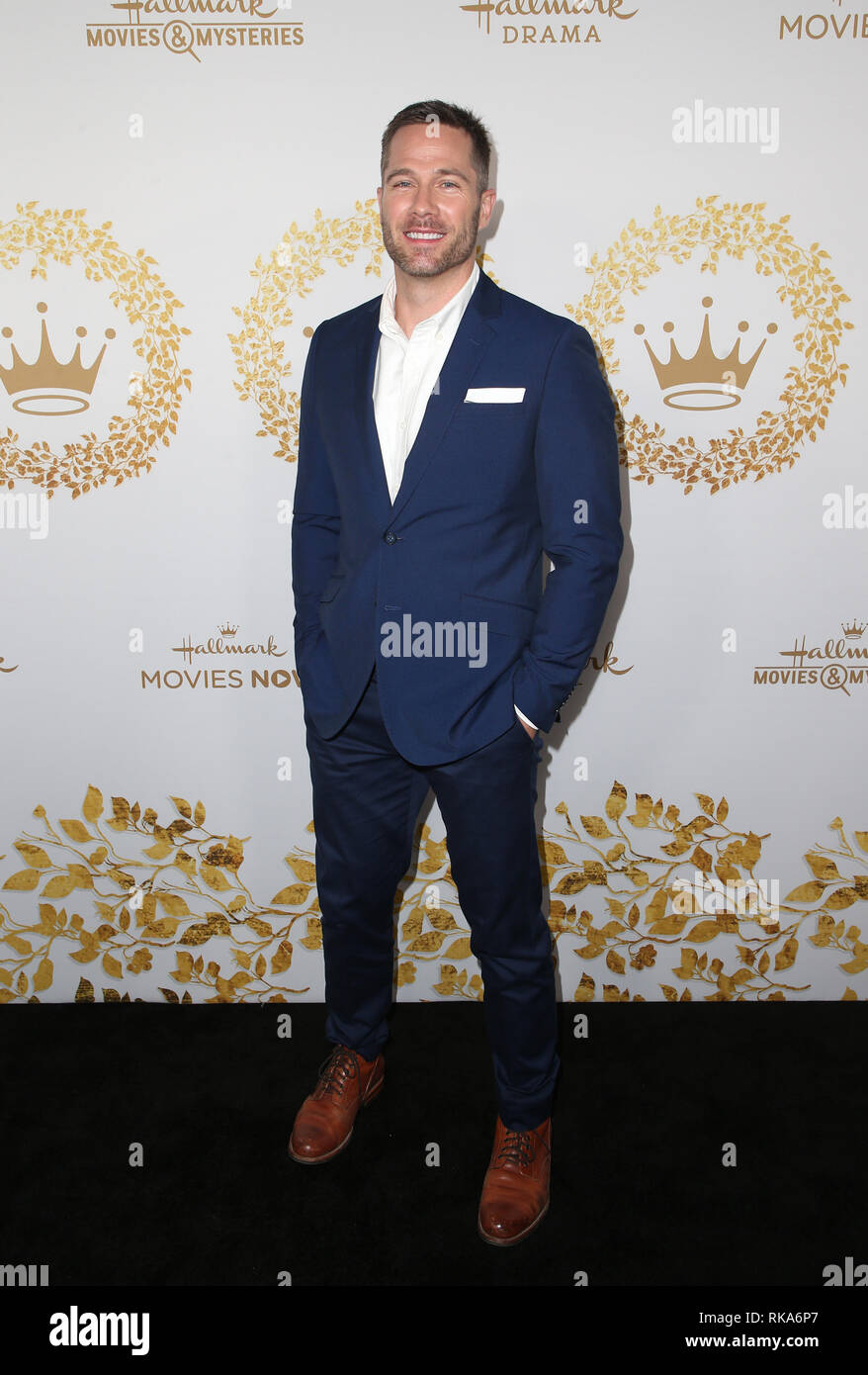 PASADENA, CA - FEBRUARY 9: Luke Macfarlane, at the Hallmark Channel and ...