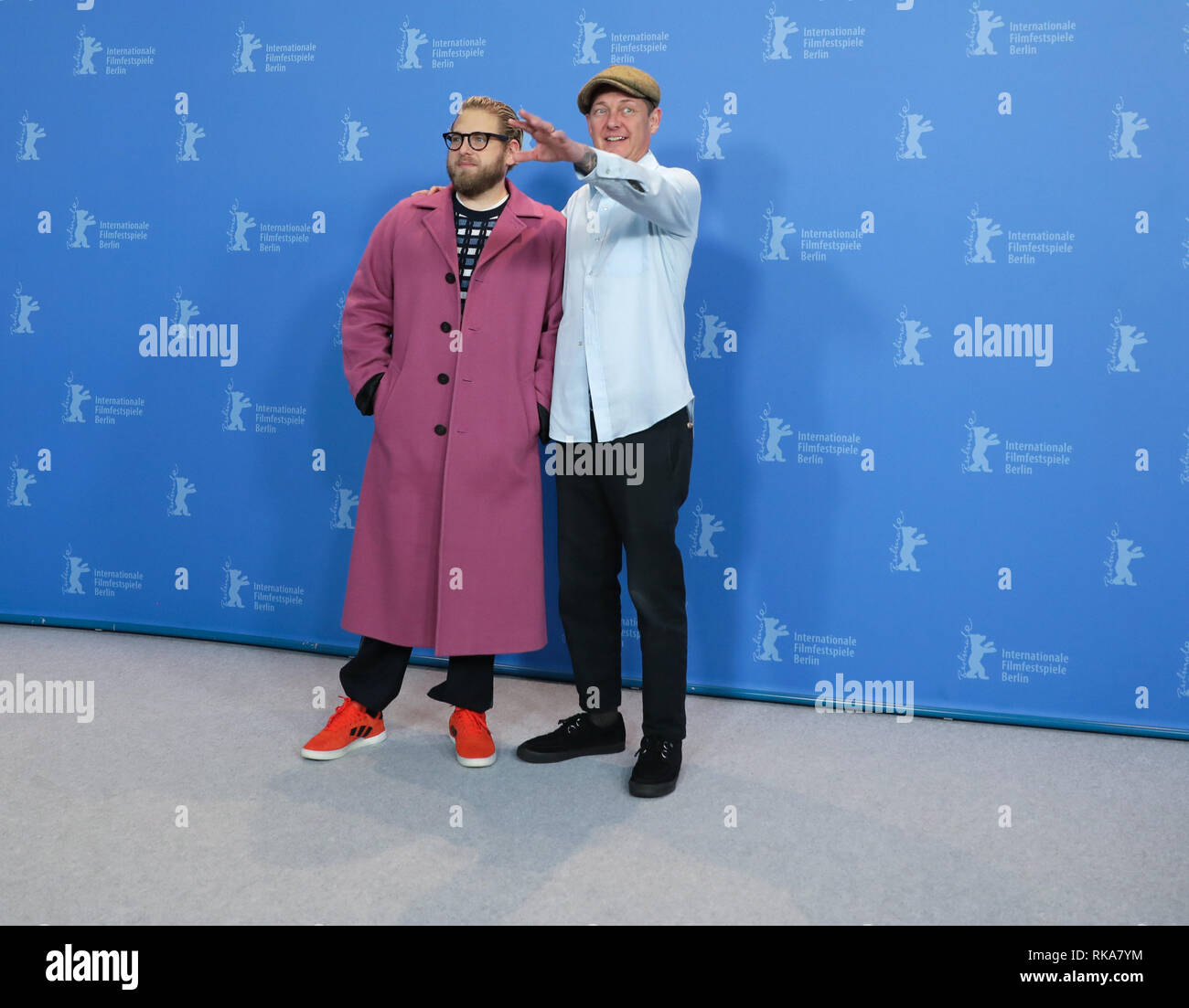 Berlin, Germany. 10th Feb, 2019. 69th Berlinale: Jonah Hill (l ...