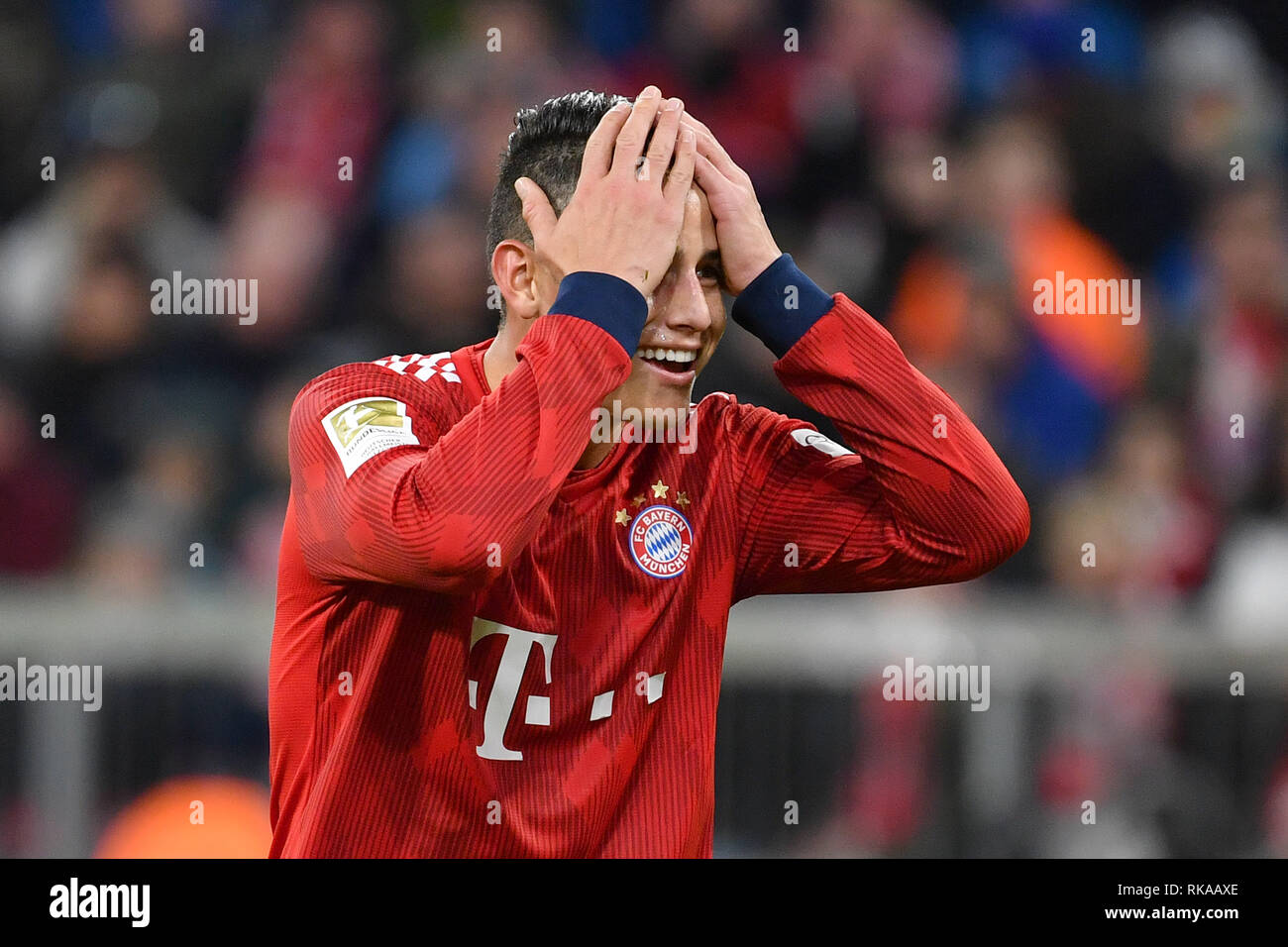 Munich, Germany. 09th Feb, 2019. James RODRIGUEZ (FC Bayern Munich) can ...