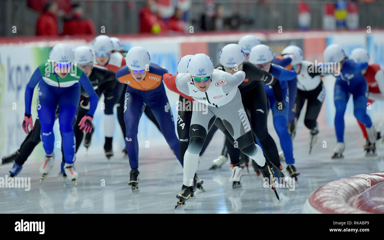 Inzell, Germany. 10th Feb, 2019. Speed Skating World Championship, Mass ...