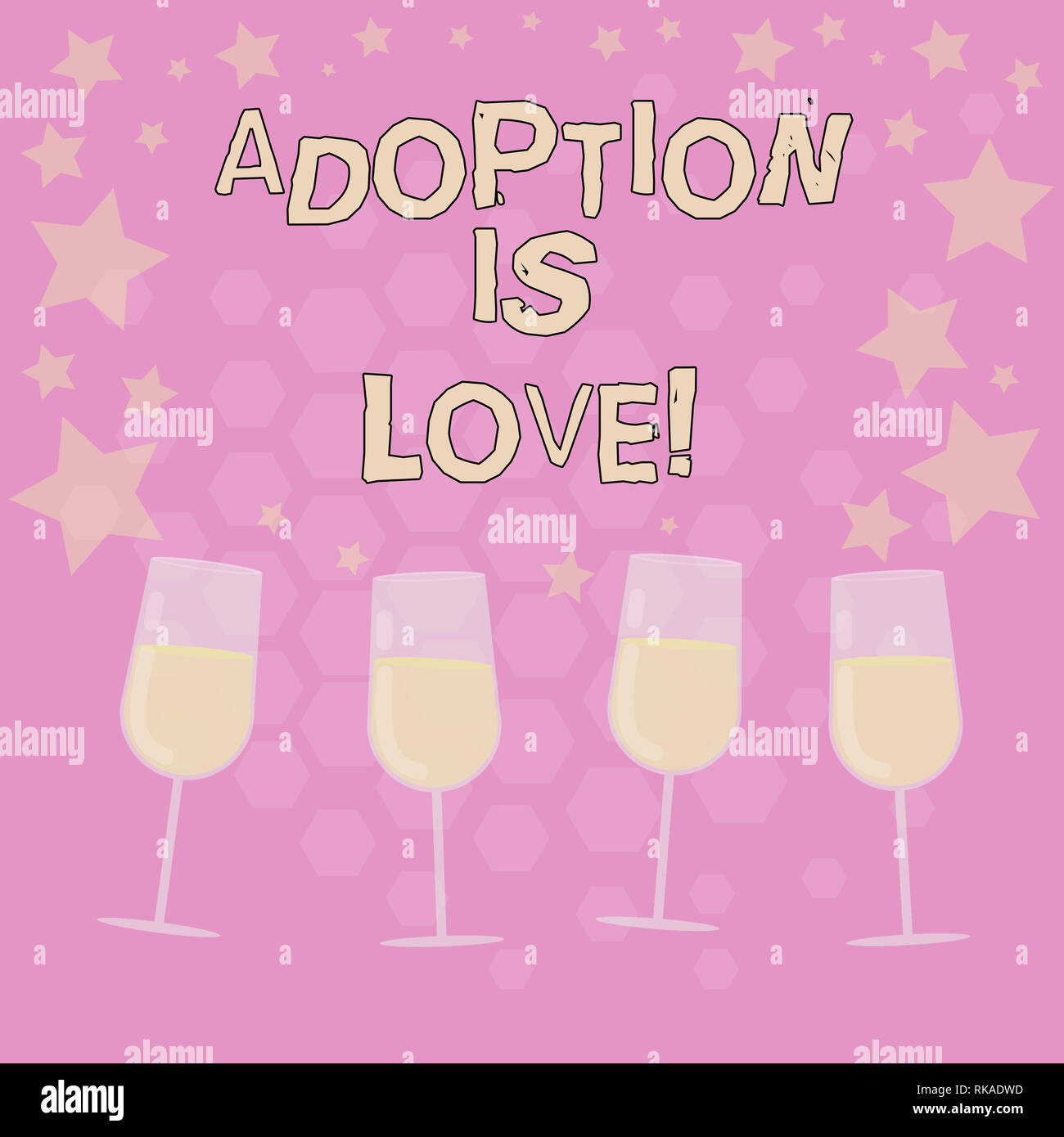 Text sign showing Adoption Is Love. Conceptual photo action or fact of ...
