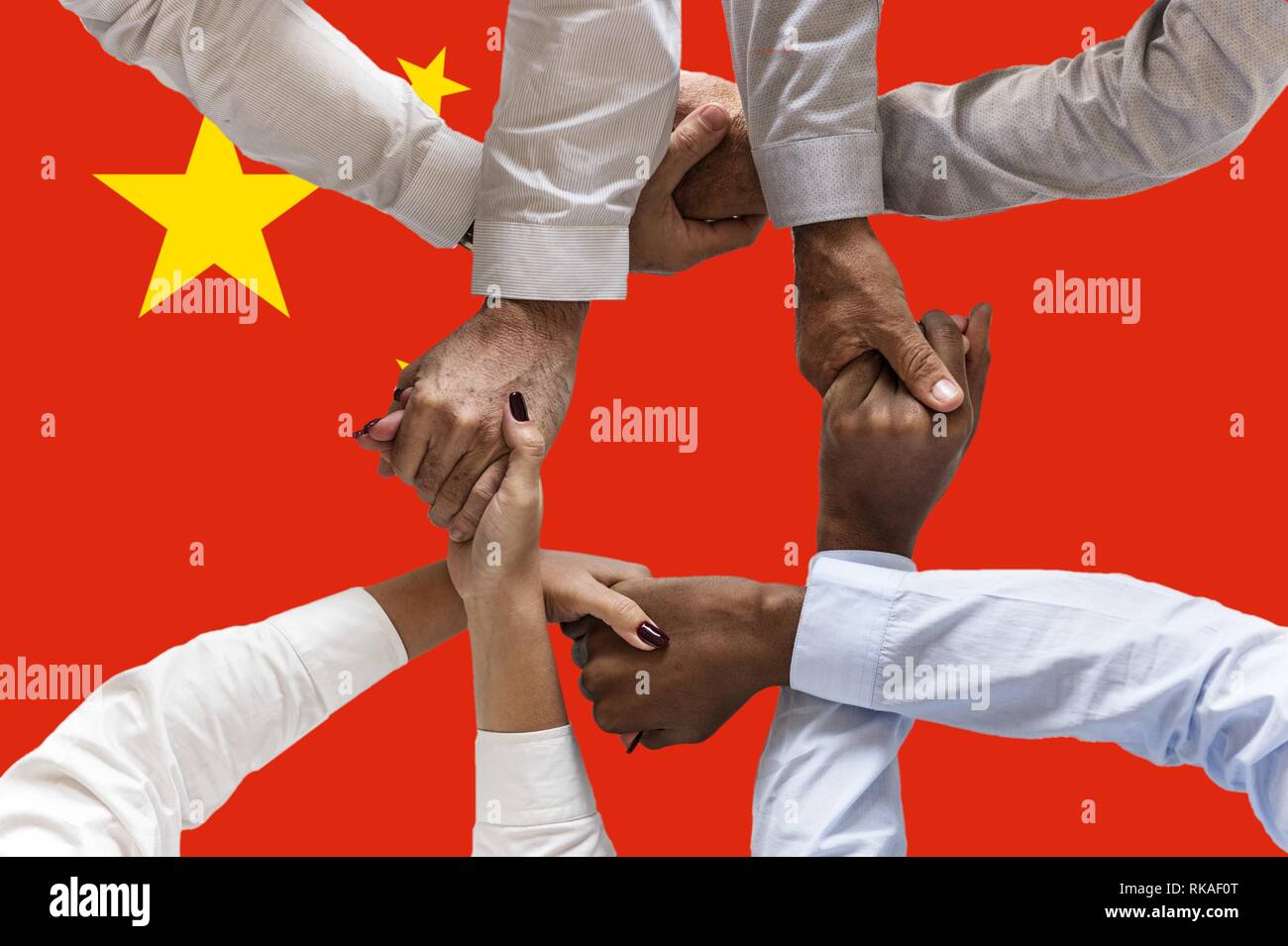 China group team hi-res stock photography and images - Alamy