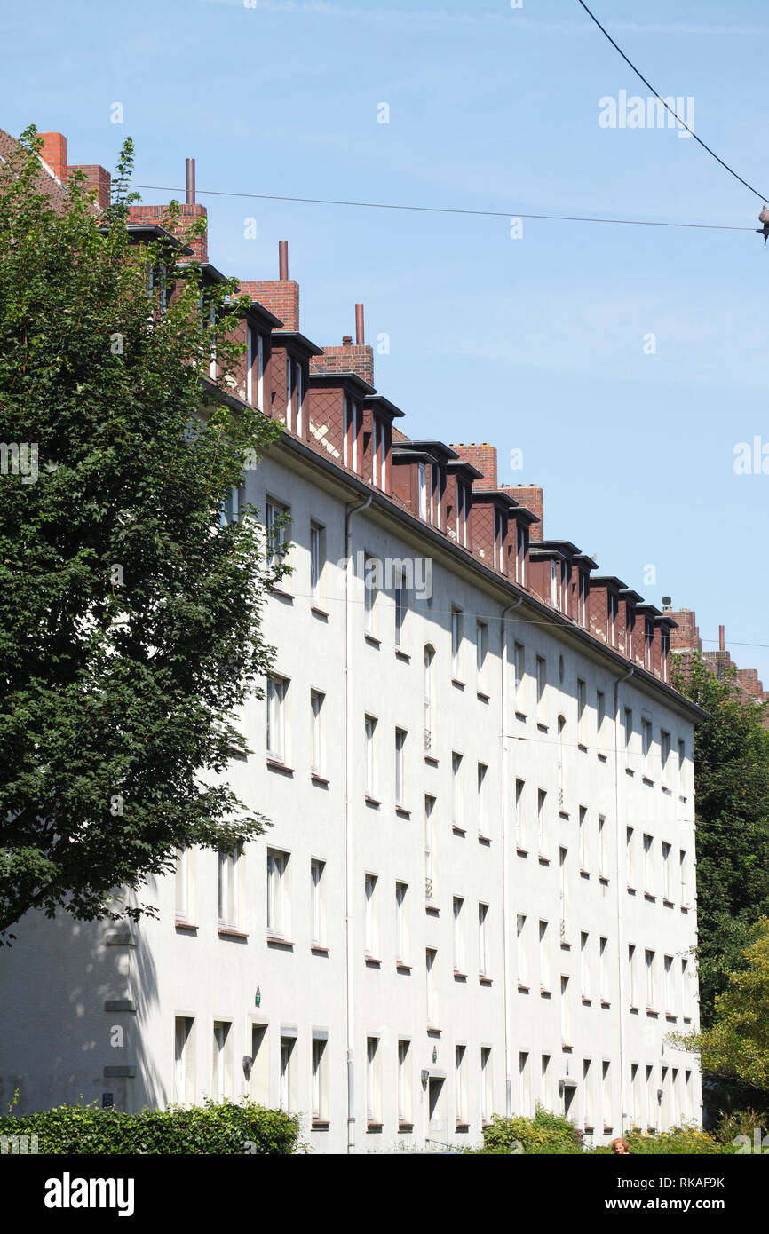 white multi-family houses, window front, Bremerhaven-Lehe Stock Photo ...
