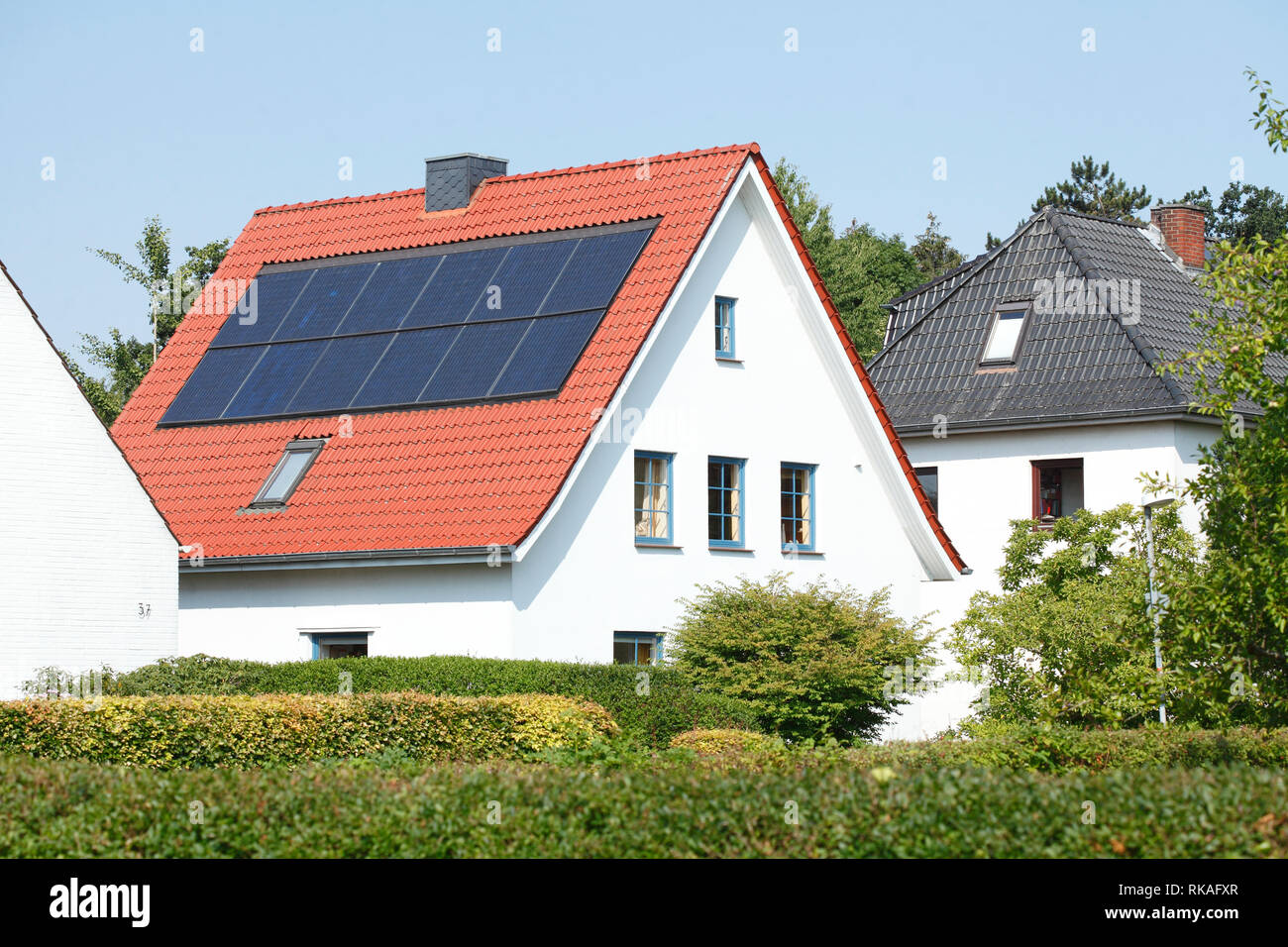 Residential house, one-family house, solar roof,, Osterholz-Scharmbeck ...