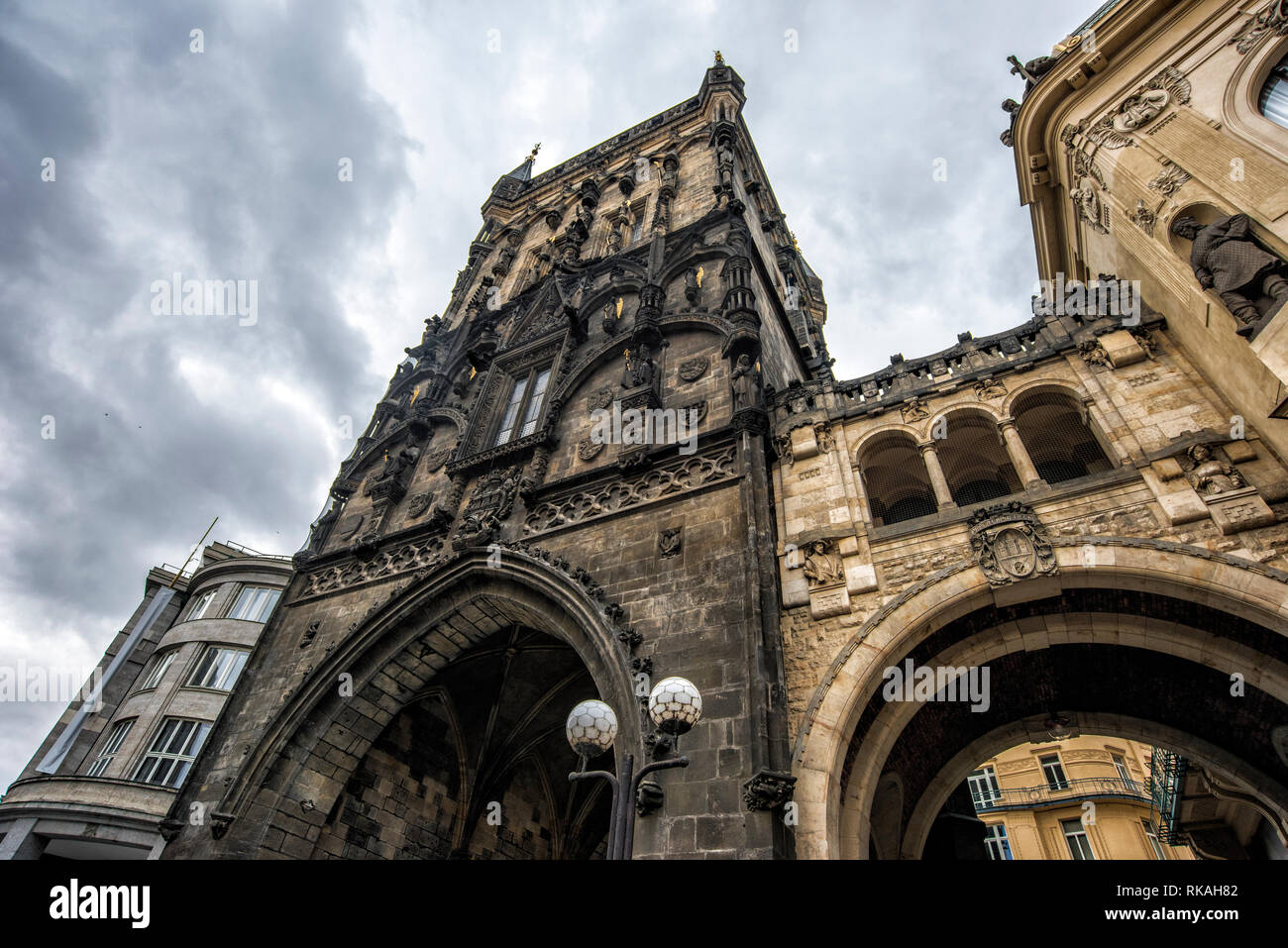 Prague, Czech Republic. Powder tower View Stock Photo - Alamy