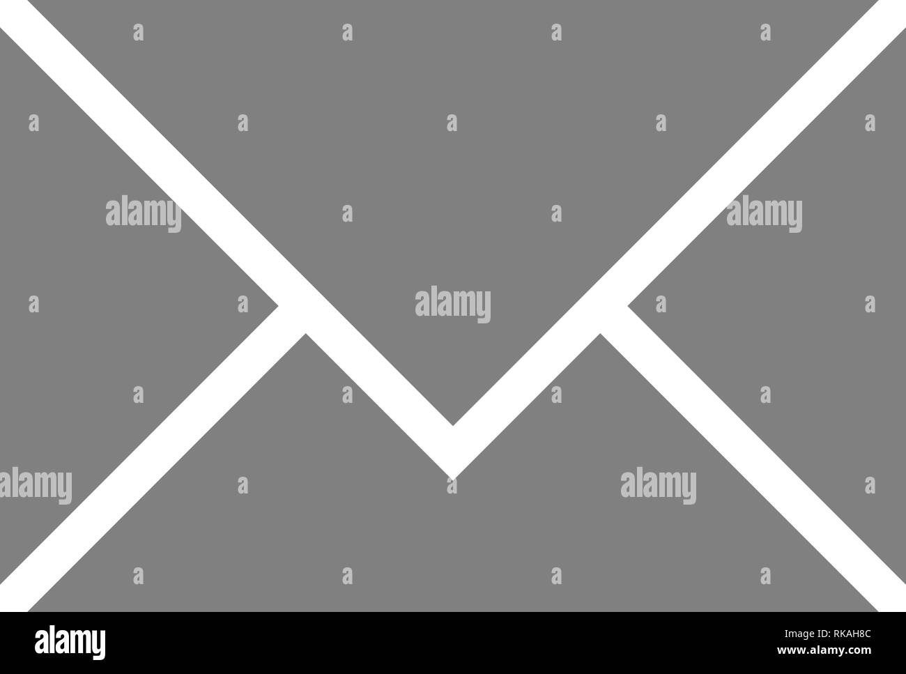 Mail symbol icon - gray simple, isolated - vector illustration Stock ...