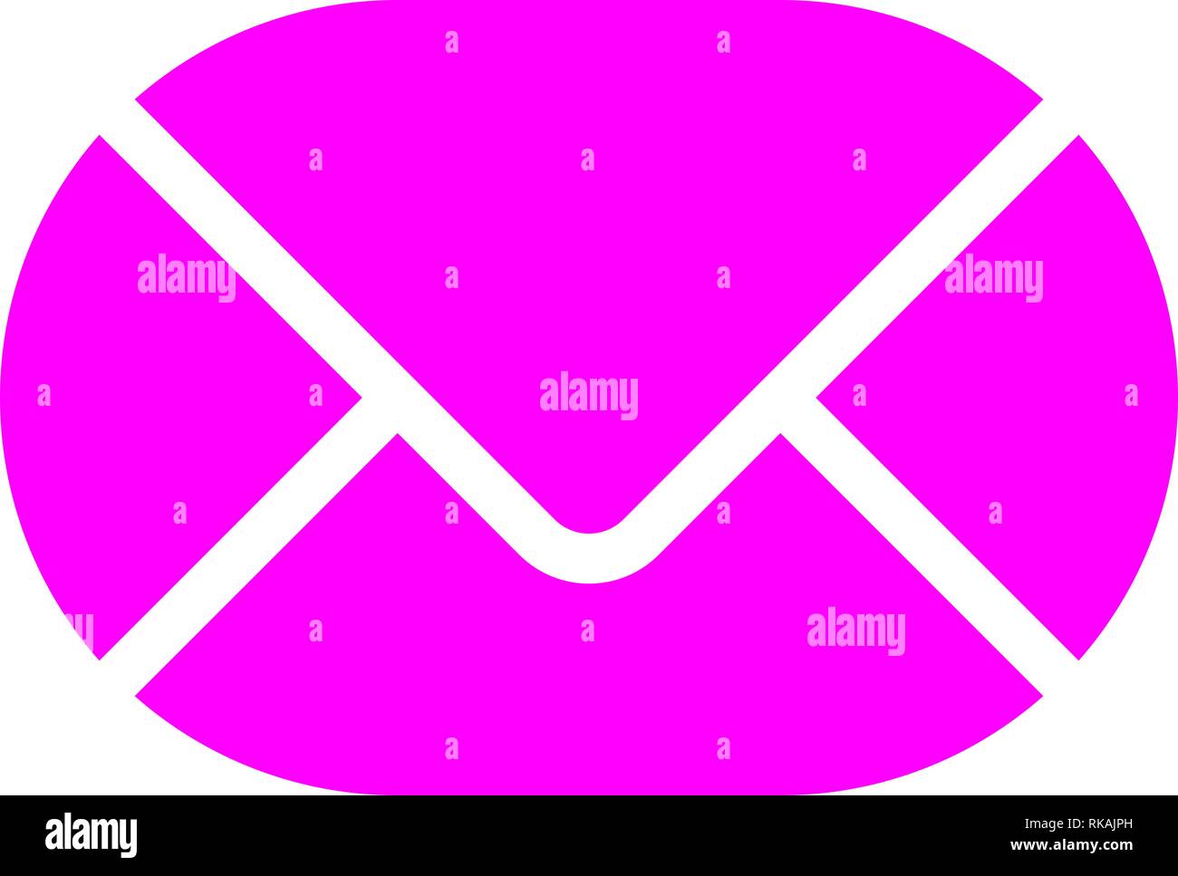 Mail symbol icon - purple simple rounded, isolated - vector ...