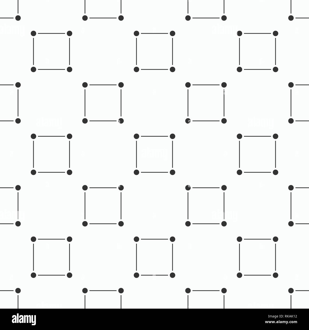 Seamless monochrome minimalistic square pattern. Repeating geometric ...