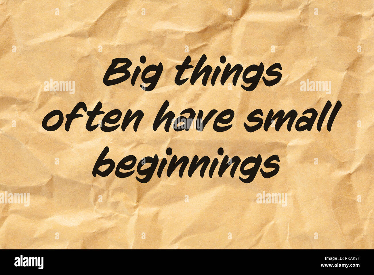 Motivational quote Big Things Often Have Small Beginnings printed on ...