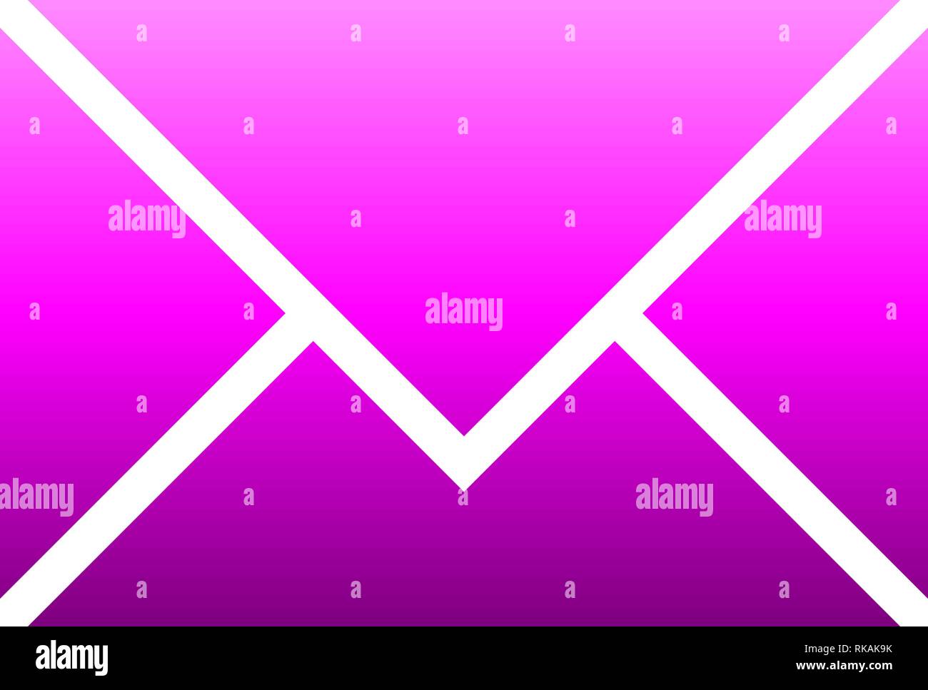 Mail symbol icon - purple gradient, isolated - vector illustration ...