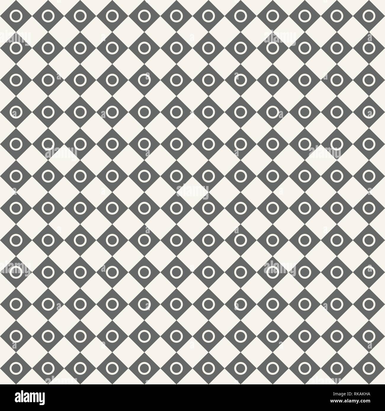 Seamless geometric pattern of rhombuses with circles inside. Vector ...