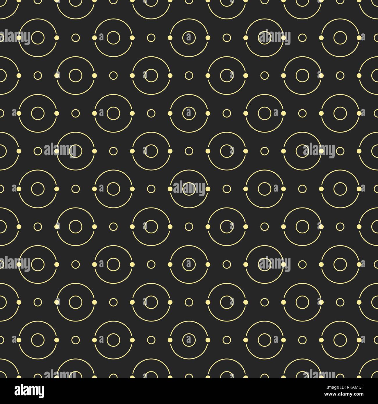 Abstract simple circles pattern of different sizes. Geometric vector ...