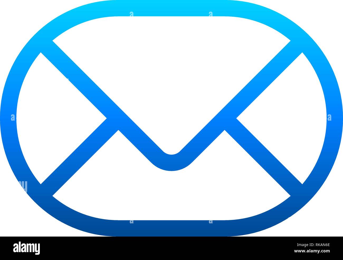 Mail symbol icon - blue gradient outline rounded, isolated - vector ... Mail symbol icon - blue gradient outline rounded, isolated - vector ...