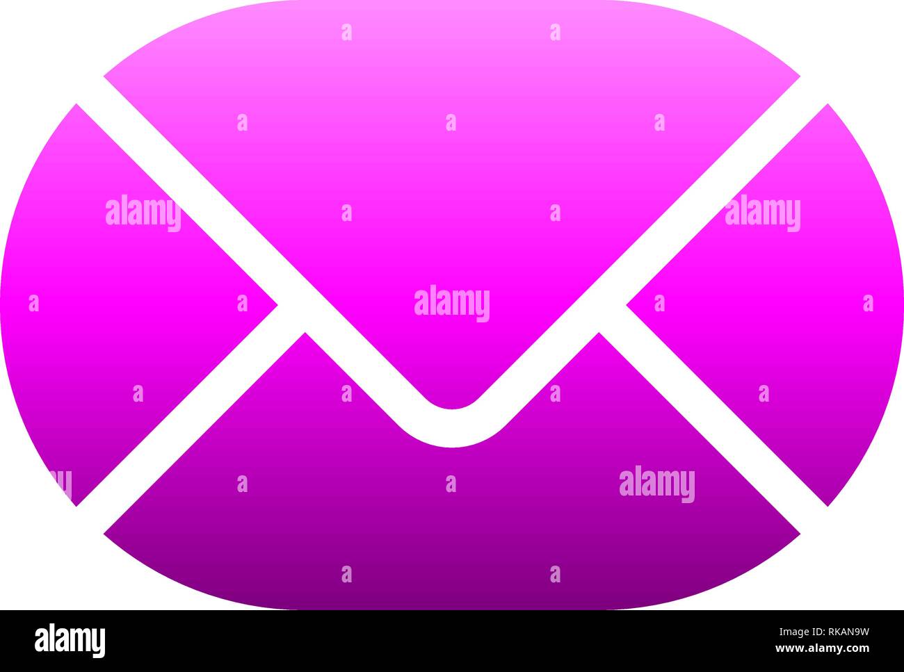 Mail symbol icon - purple gradient rounded, isolated - vector ...