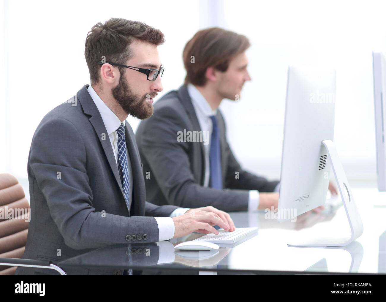 Company employees working in software development and designer office ...