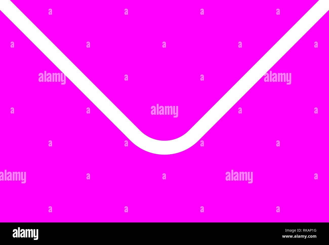 Mail symbol icon - purple simple, isolated - vector illustration Stock ...