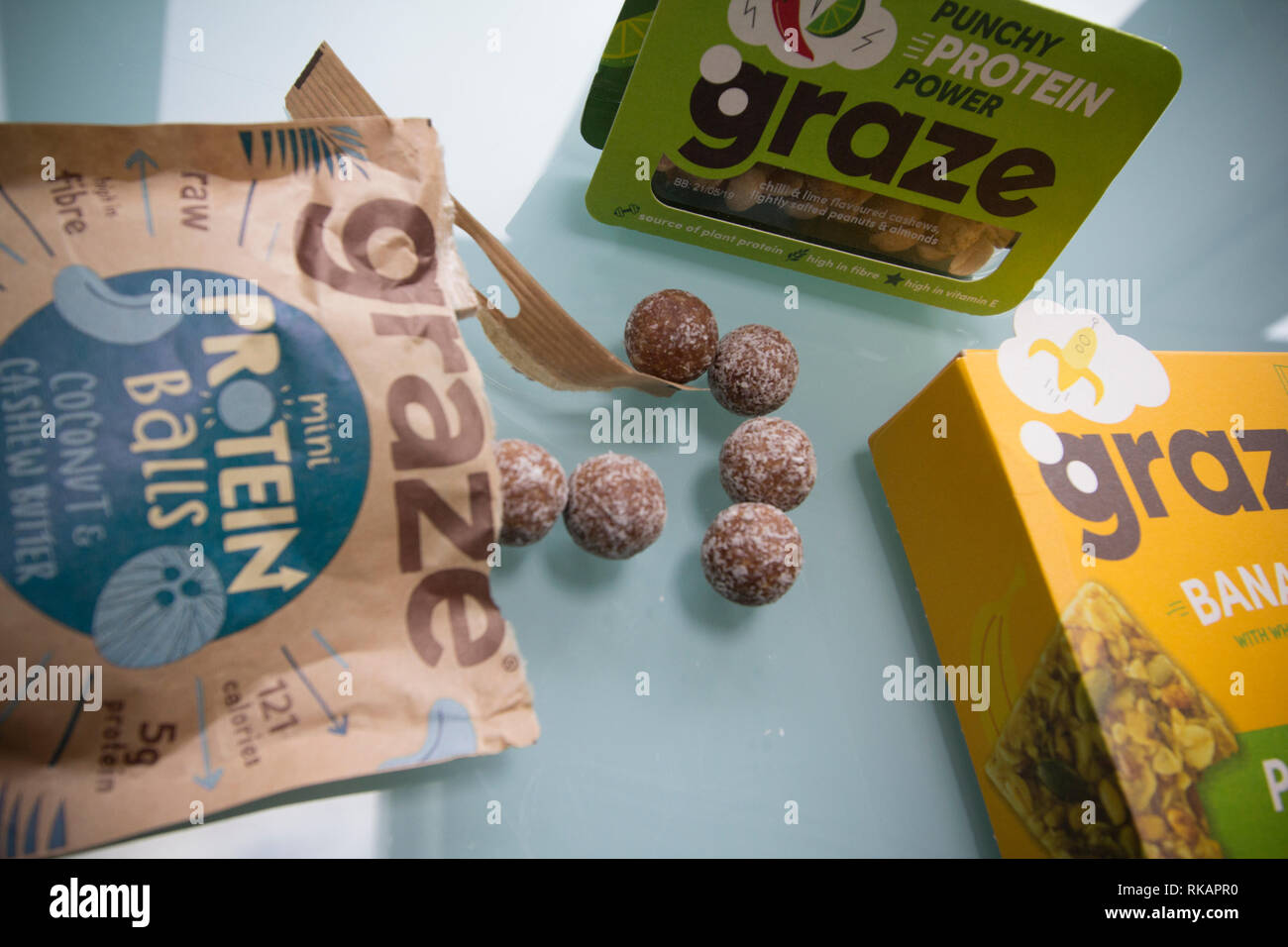 Graze snack food packets, Graze is owned by Nature Delivered Inc Stock ...