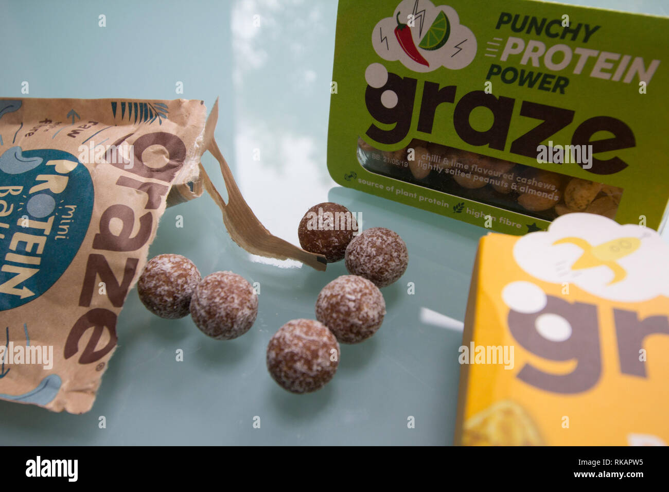 Graze snack food packets, Graze is owned by Nature Delivered Inc Stock ...