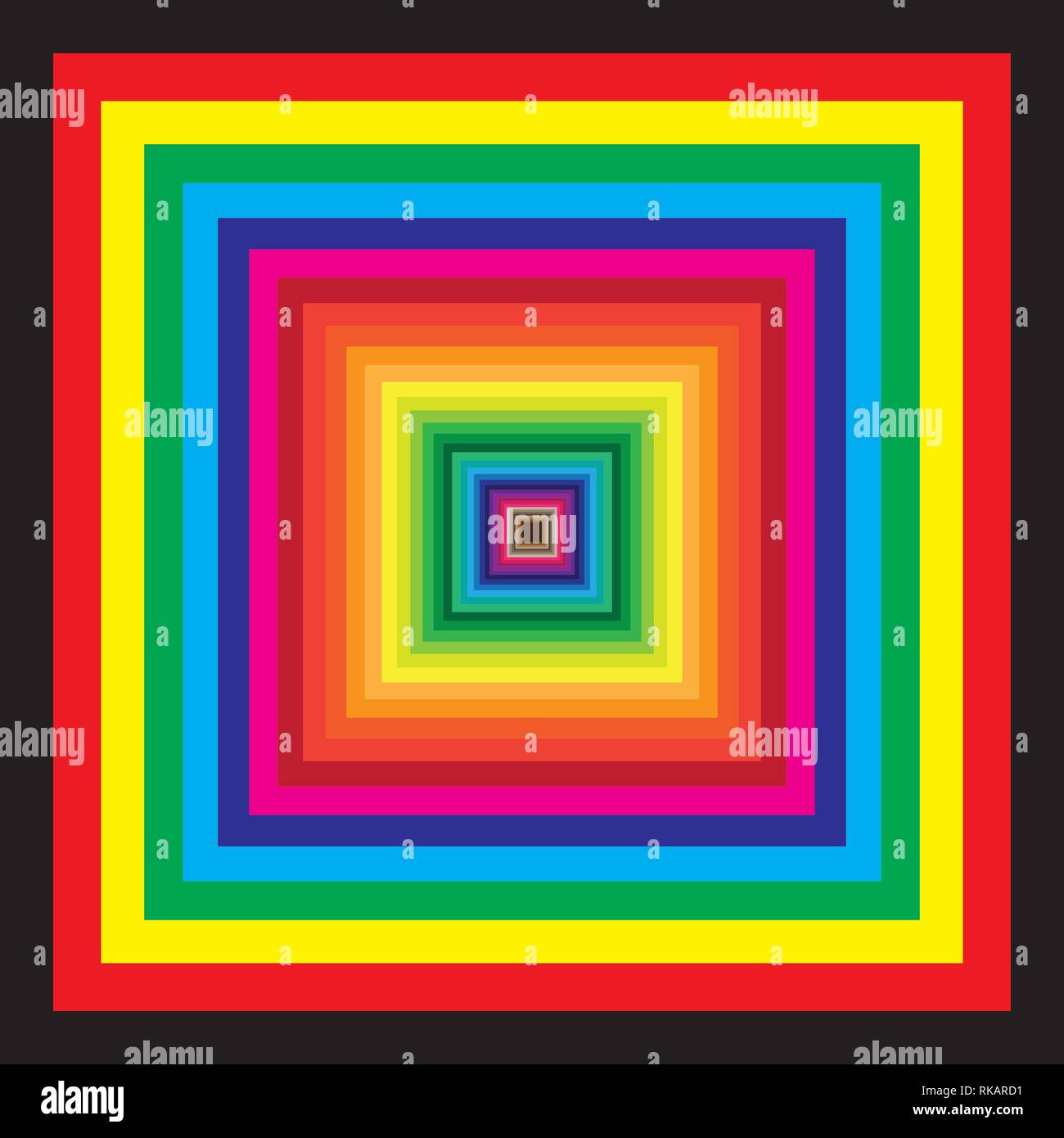 CONCENTRICAL SQUARES DESCENDING IN DIMENSIONS COLOR SWATCHES Stock ...