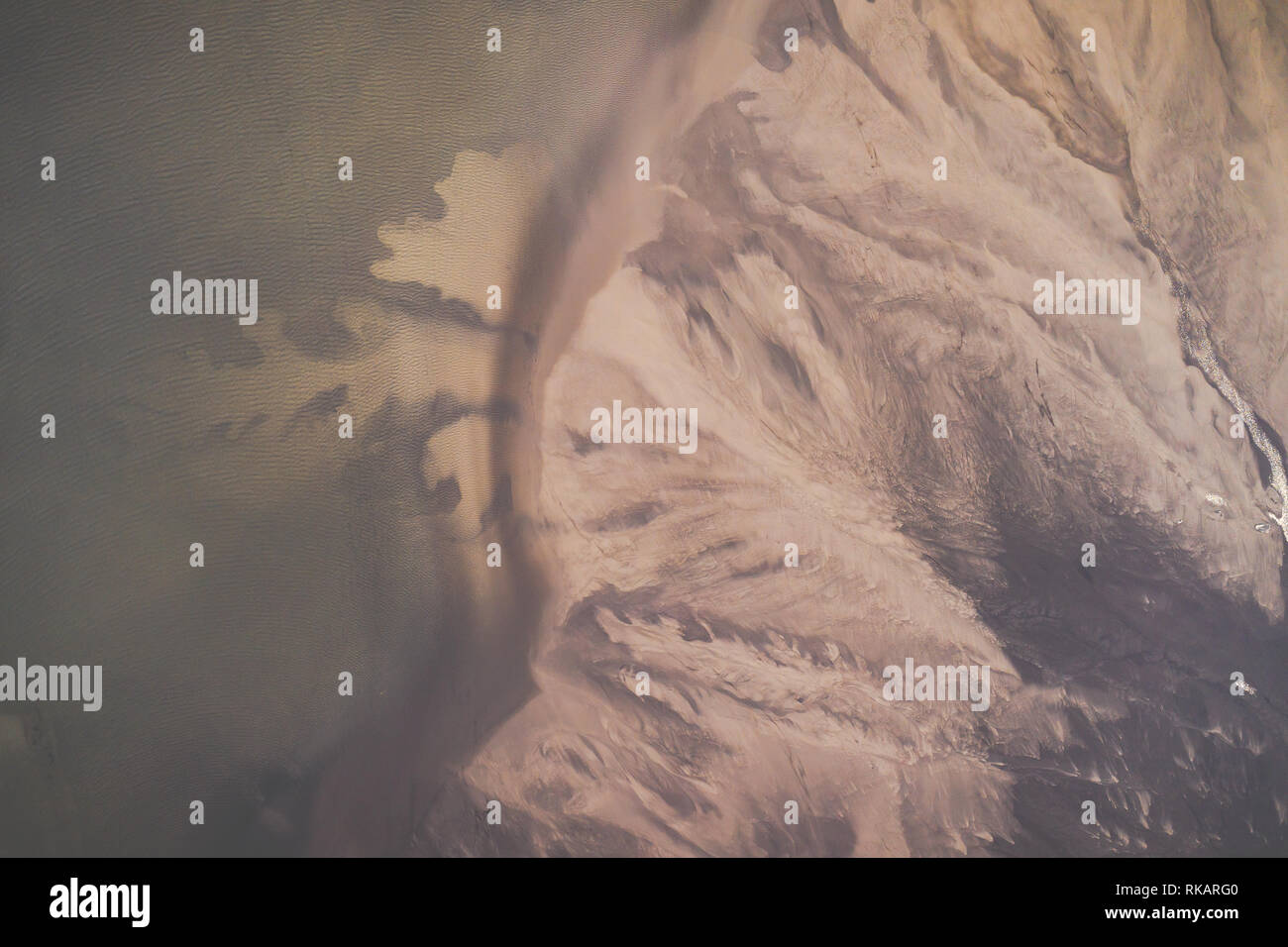 Aerial view of degraded landscape. Destroyed land. View from above ...