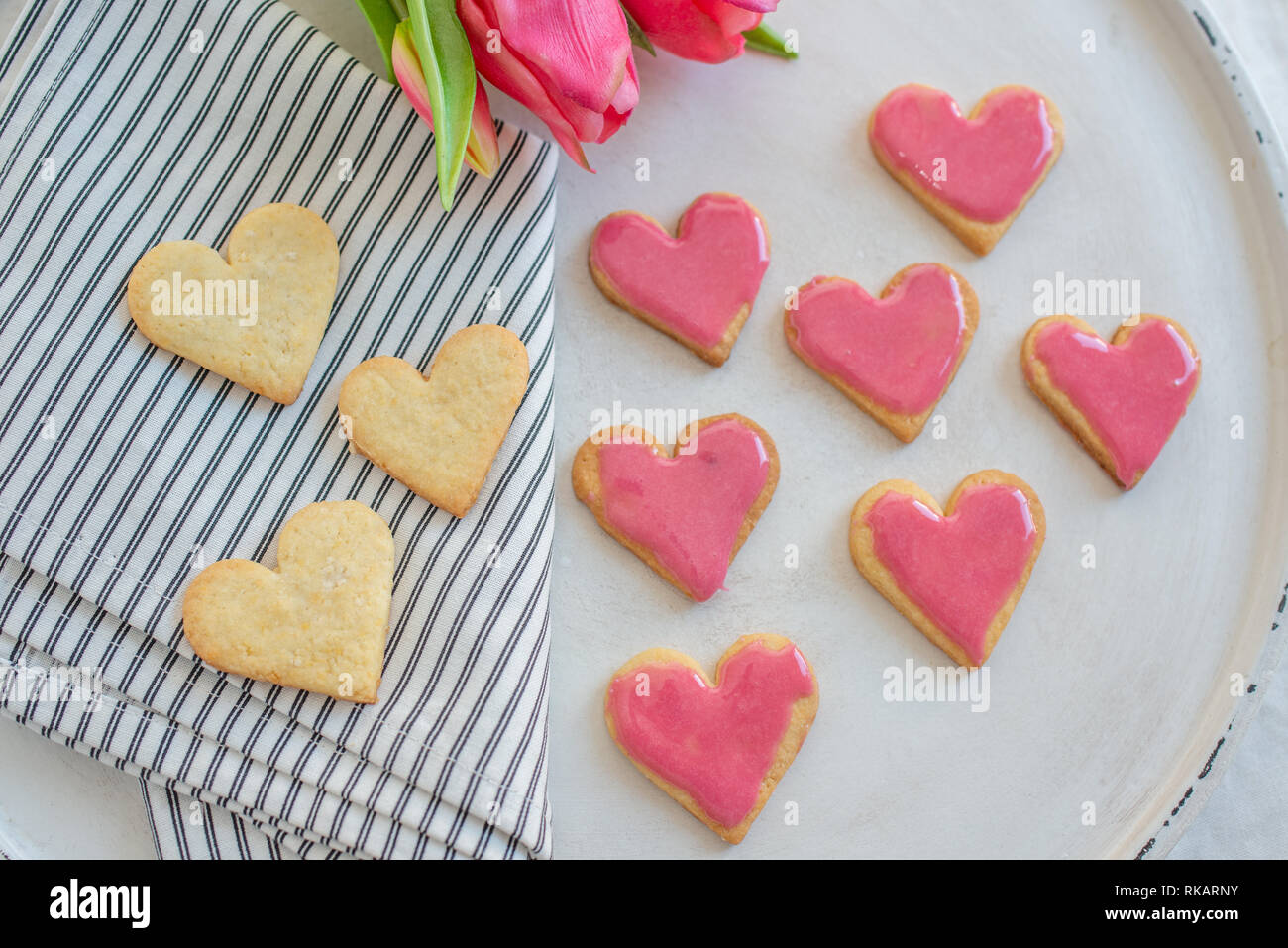 Heart shaped cookies Stock Photo - Alamy