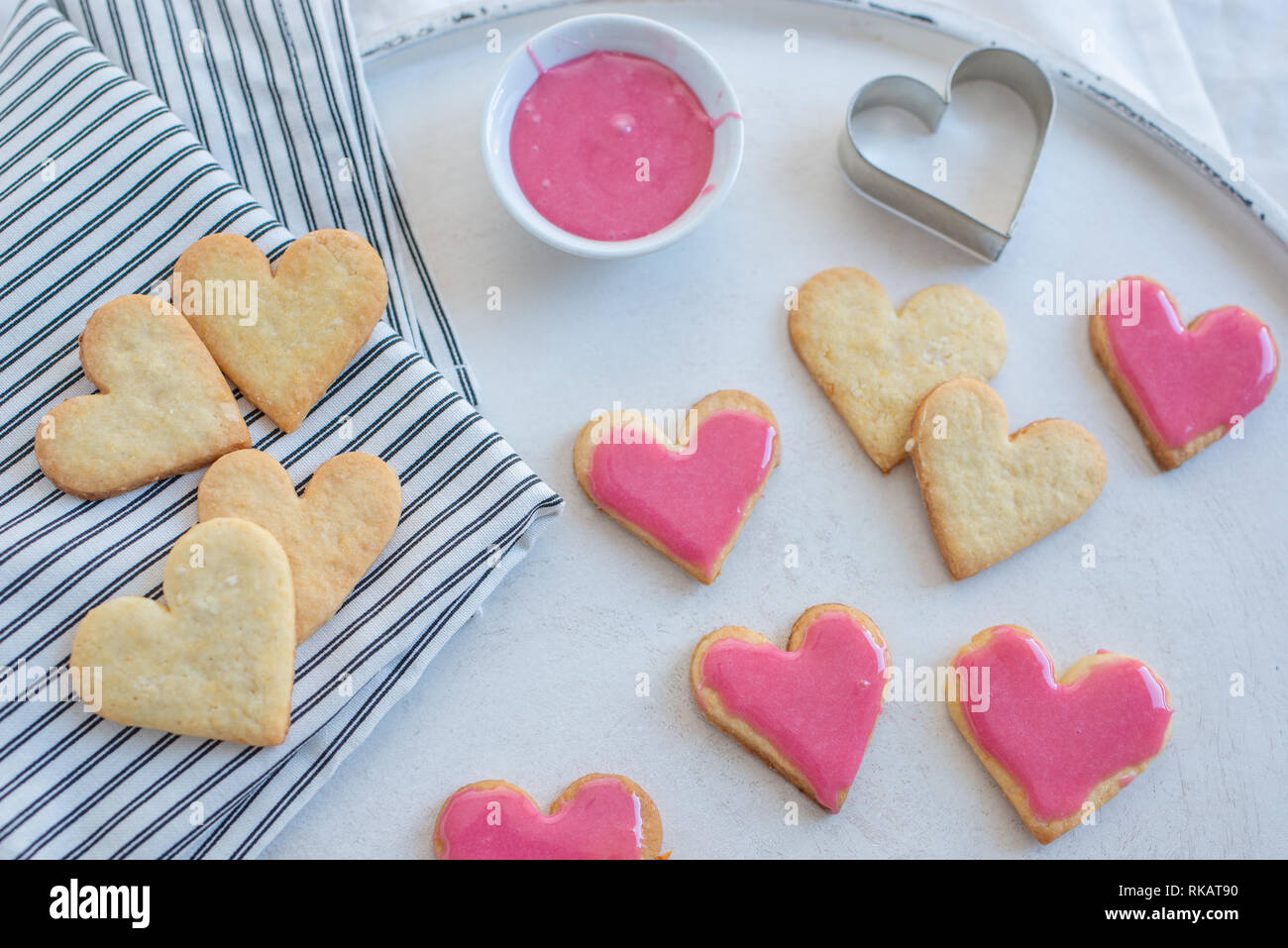 Heart shaped cookies Stock Photo - Alamy