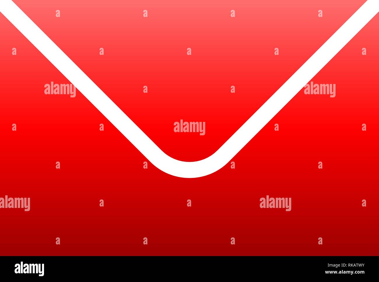 Mail symbol icon - red gradient, isolated - vector illustration Stock ...