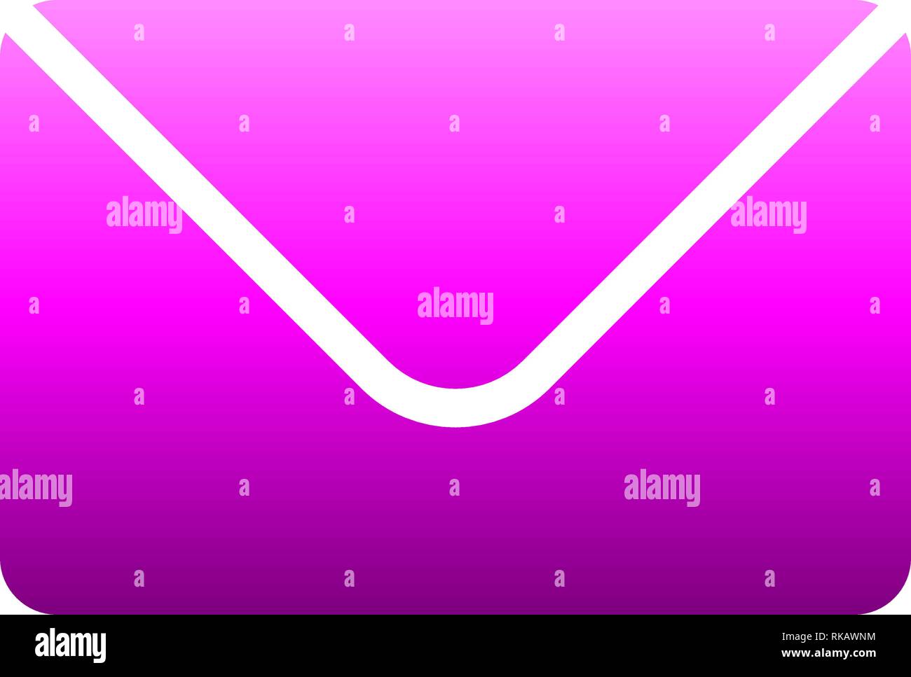 Mail symbol icon - purple gradient with rounded corners, isolated ...