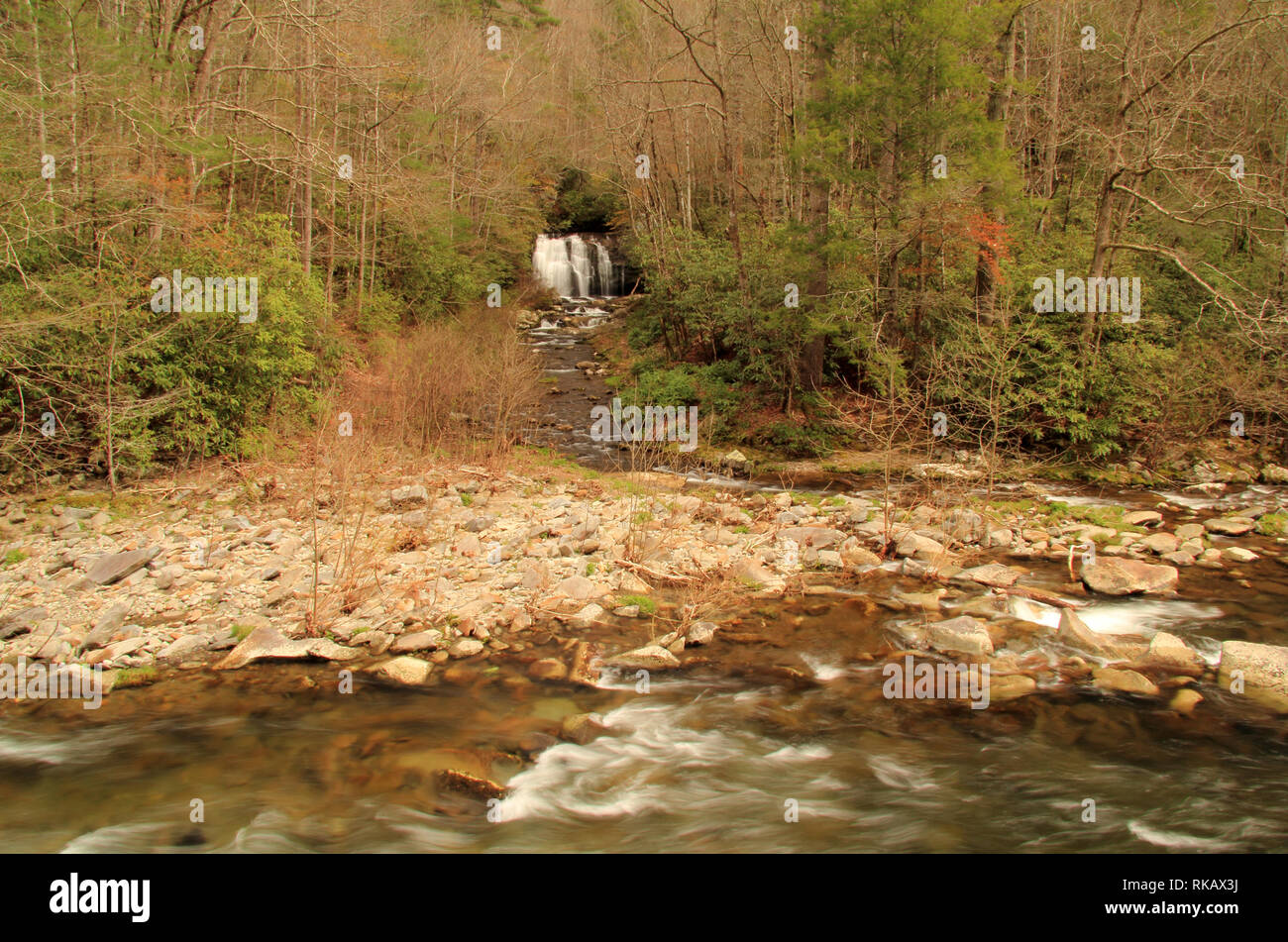Meigs Falls is easily viewed from a pullout located along the Little ...