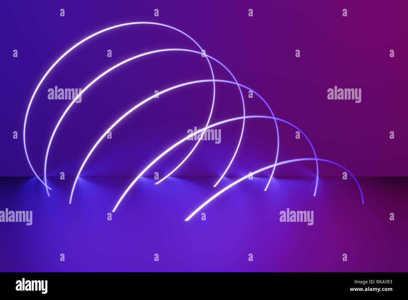 Glowing arc frames, neon lights, abstract background, ultraviolet ...