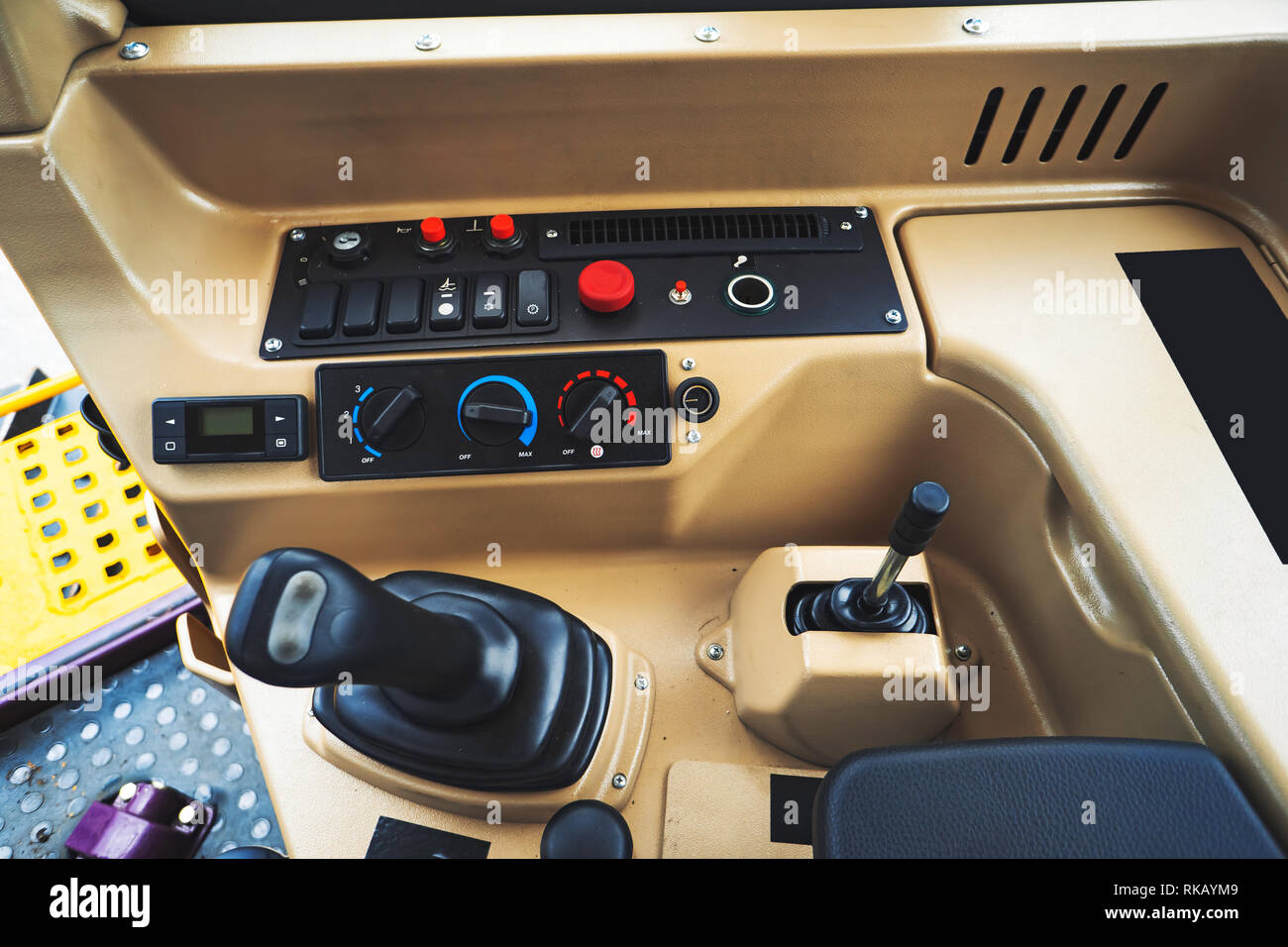 Excavator cab interior hi-res stock photography and images - Alamy