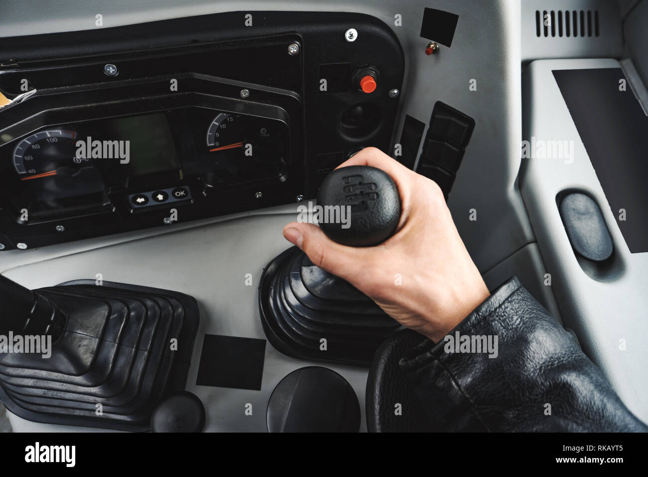 Excavator cab interior hi-res stock photography and images - Alamy