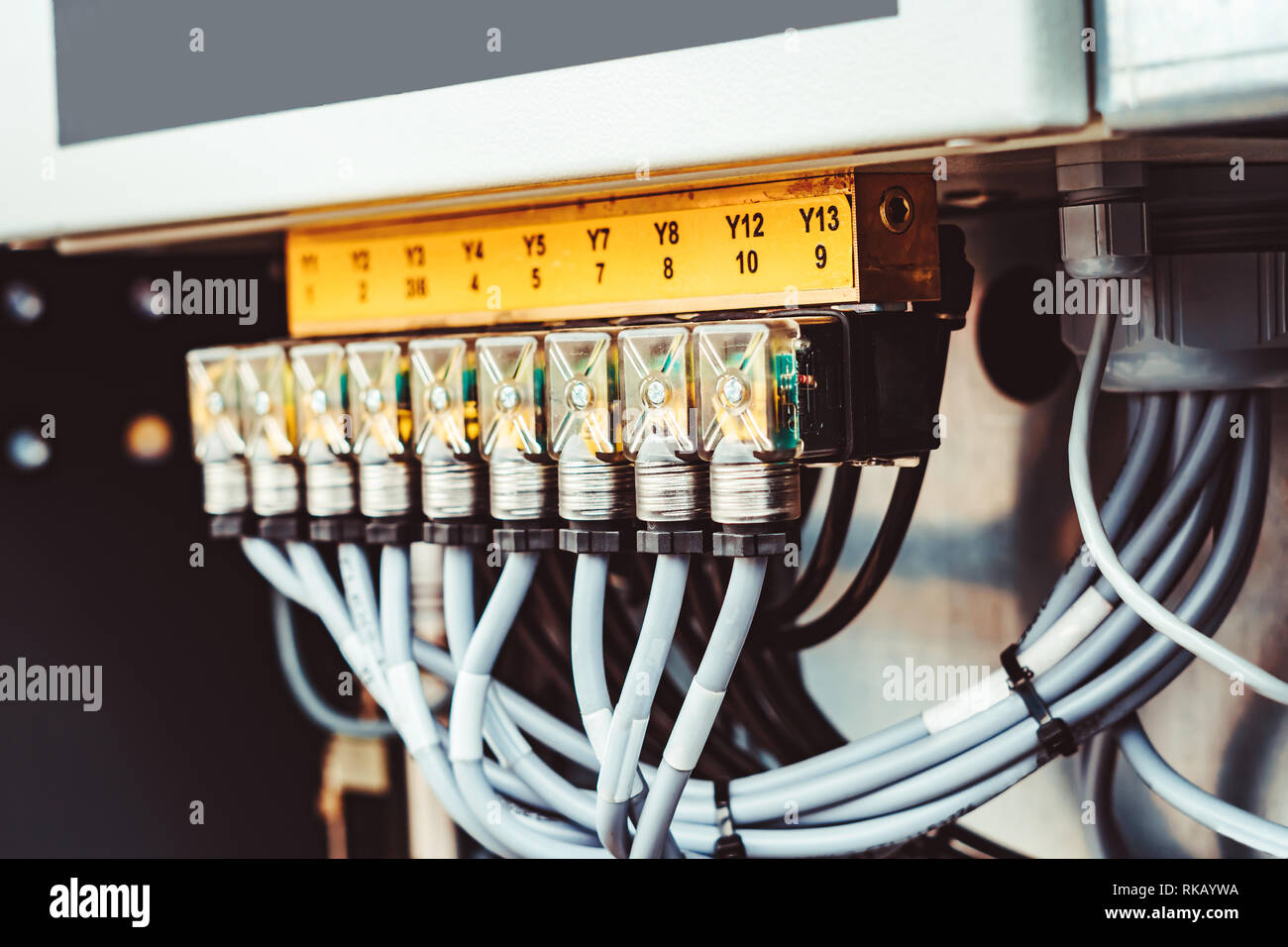 Close-up shot of car engine hoses and tubes Stock Photo - Alamy