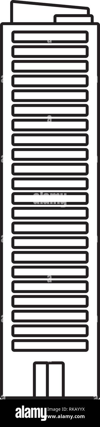 urban building edifice cartoon vector illustration graphic design Stock ...