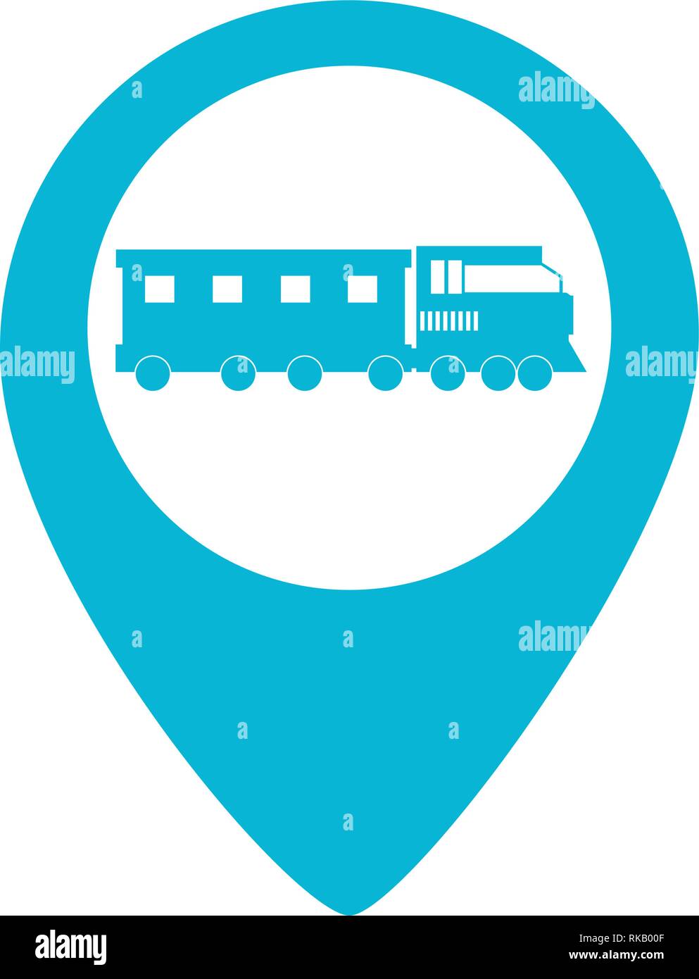 transportation concept train gps location cartoon vector illustration ...