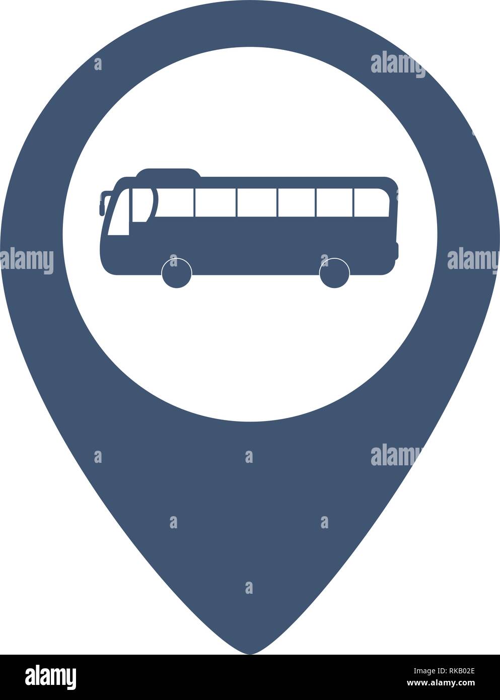 transportation concept bus gps location cartoon vector illustration ...