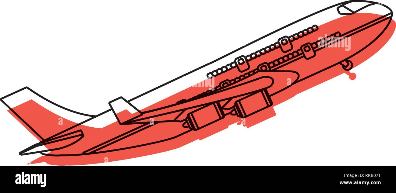 transportation concept airplane cartoon vector illustration graphic ...