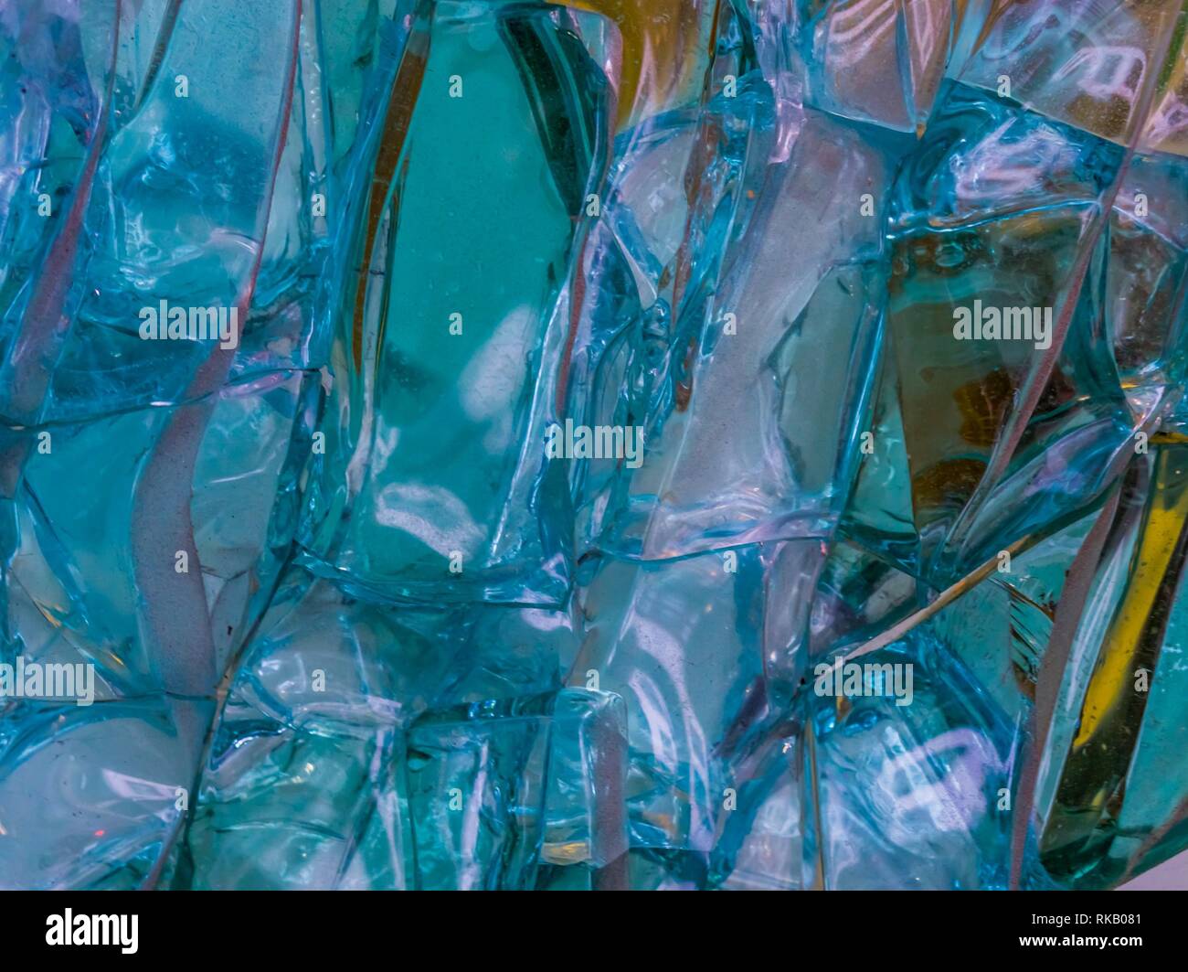 beautiful pattern of blue glass crystals, abstract background, modern ...