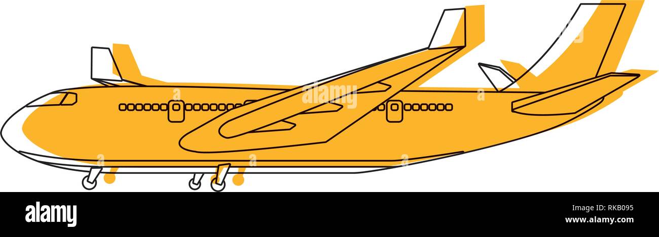 transportation concept airplane cartoon vector illustration graphic ...
