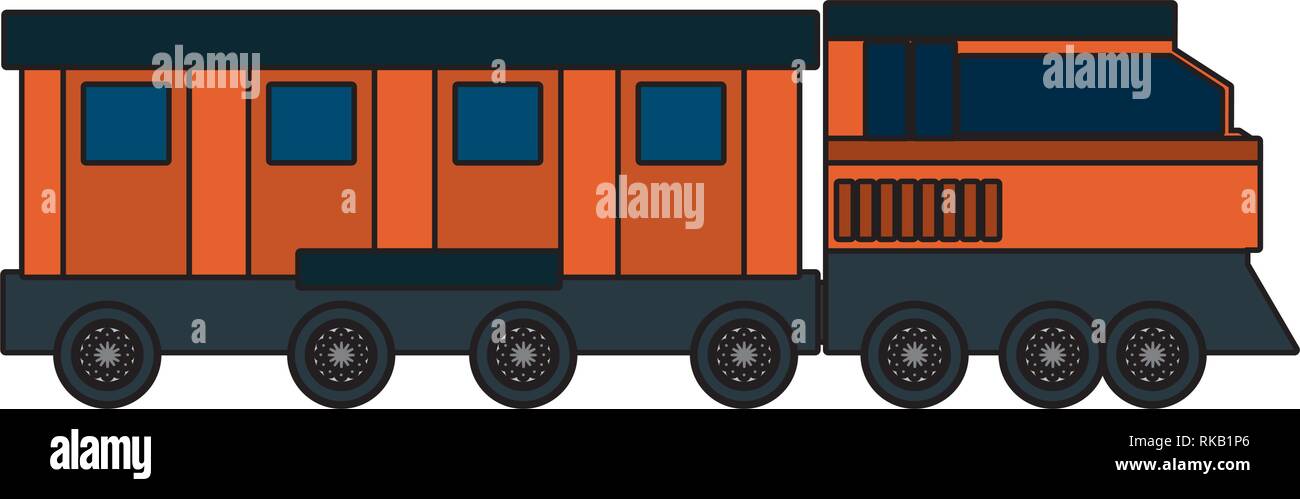 transportation concept train cartoon vector illustration graphic design ...