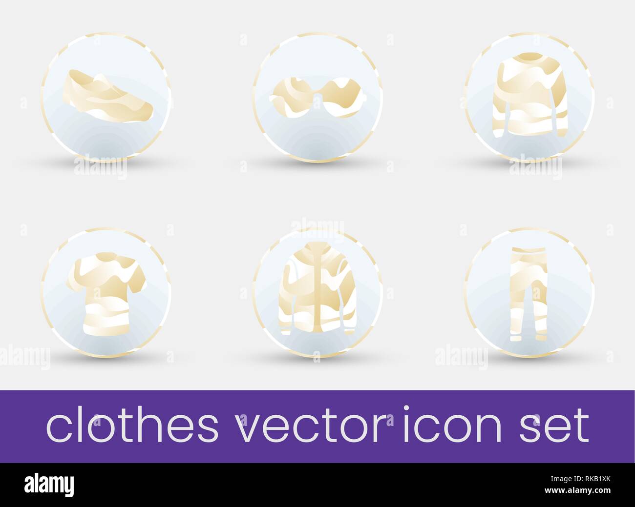 Clothes Icon Set purple Stock Vector Image & Art - Alamy