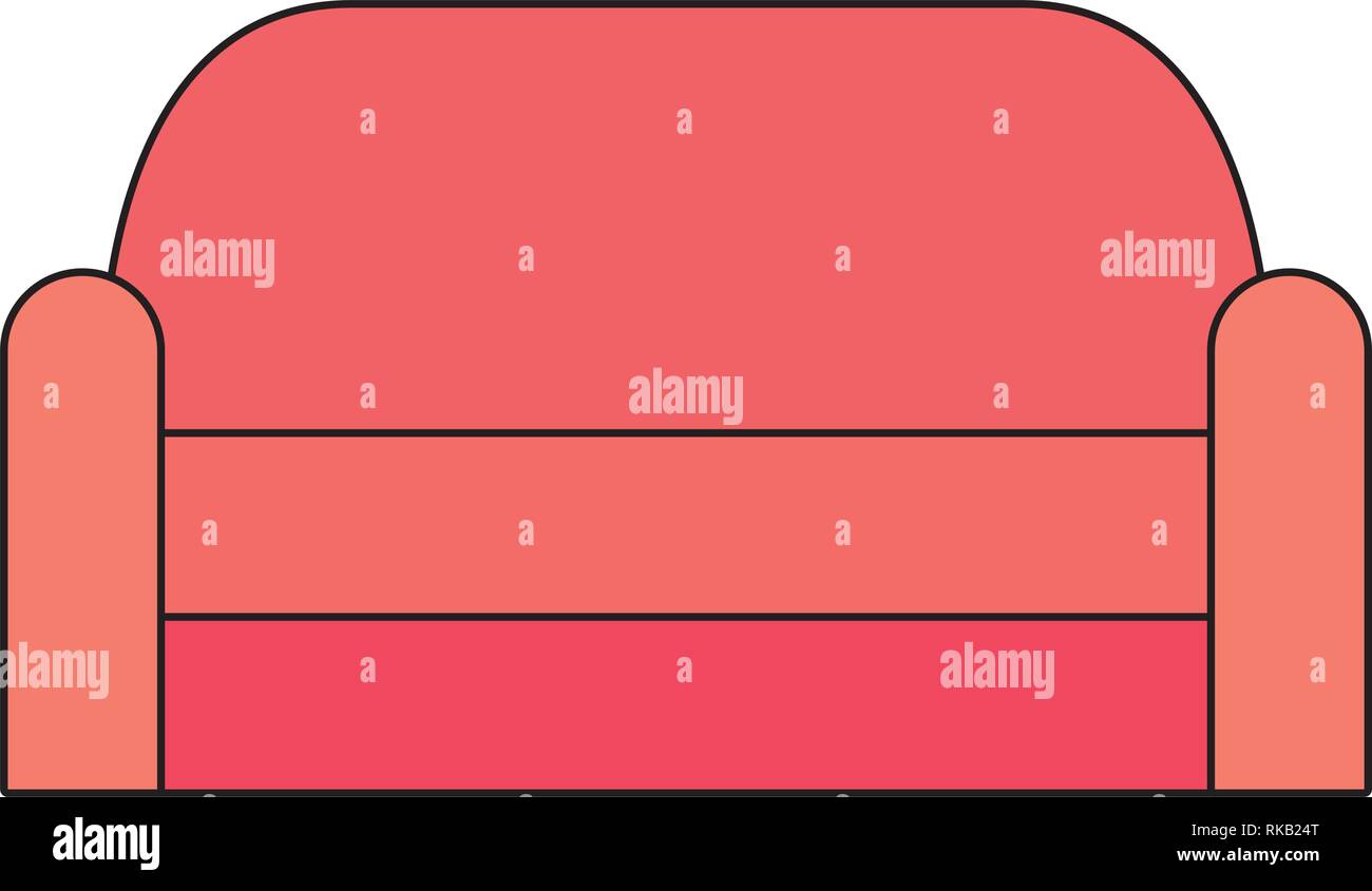 modern furniture couch cartoon vector illustration graphic design Stock ...