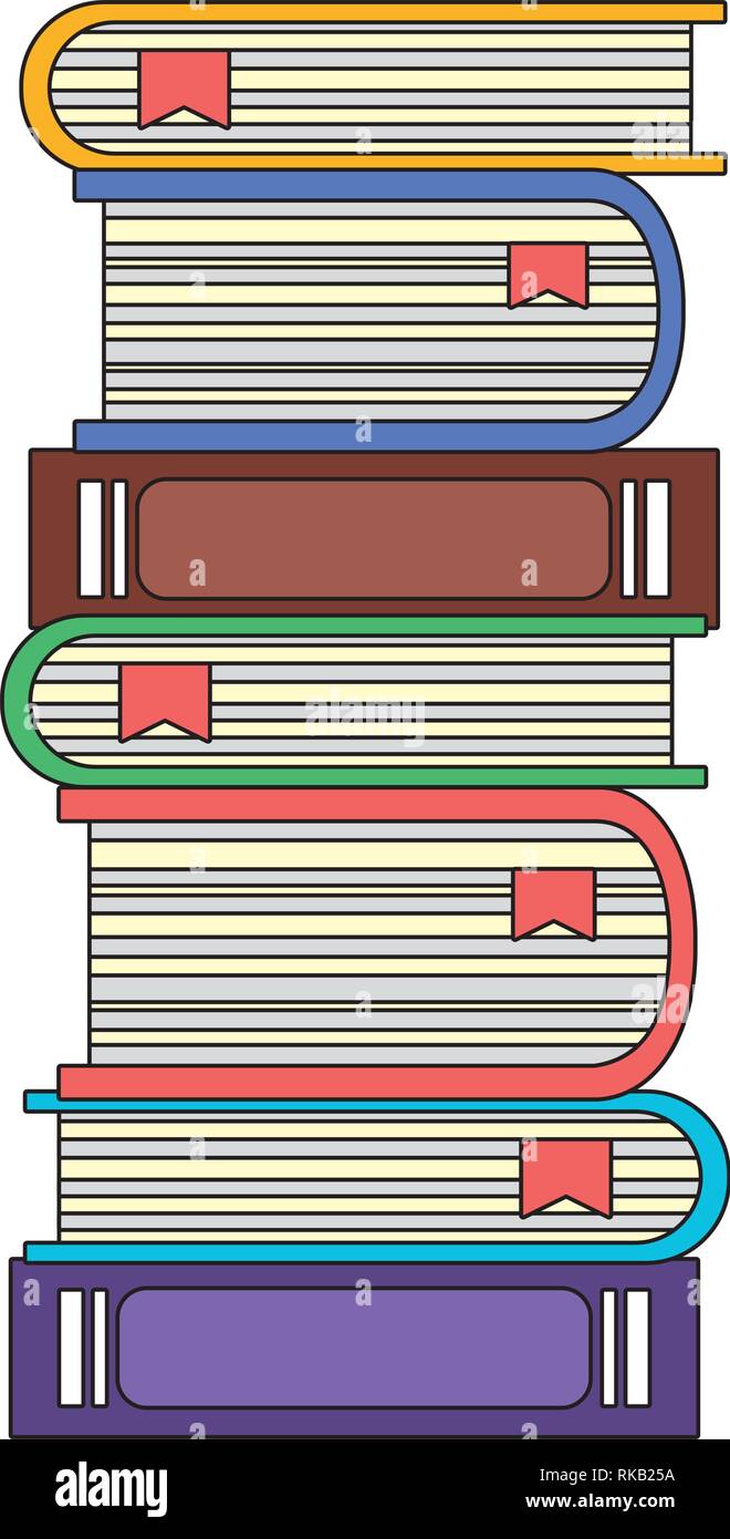 education elements books cartoon vector illustration graphic design ...